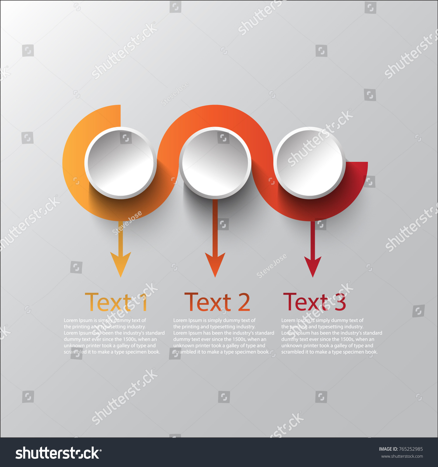 Three Circle Infographic Stock Vector (Royalty Free) 765252985 ...