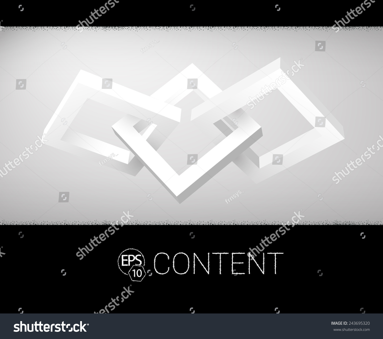 Three Connected 3d Shapes Vector Composition: เวกเตอร์สต็อก (ปลอดค่า ...