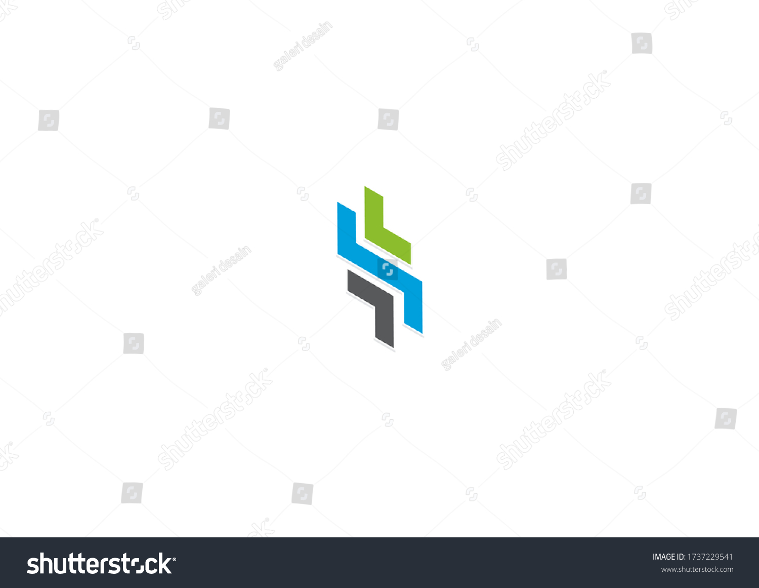 Three Crooked Lines Vector Logo Design Stock Vector (Royalty Free ...