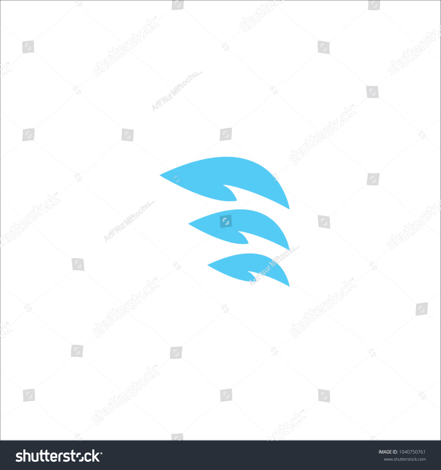 Three Curved Lines Logo Design Stock Vector (Royalty Free) 1040750761 ...
