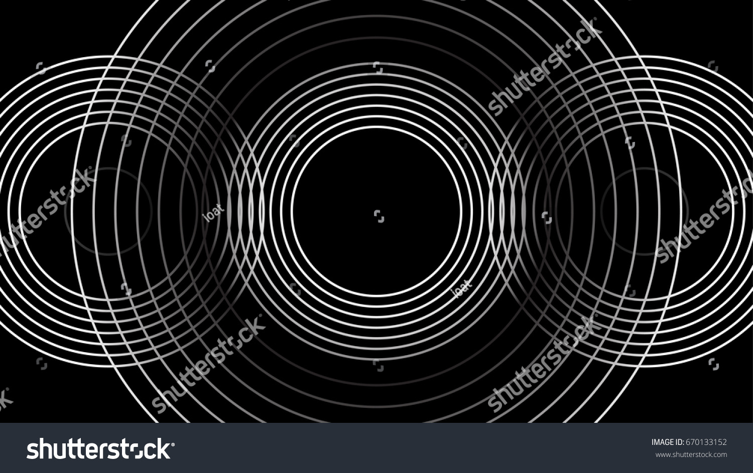 Three Cycles Sound Wave Stock Vector (Royalty Free) 670133152