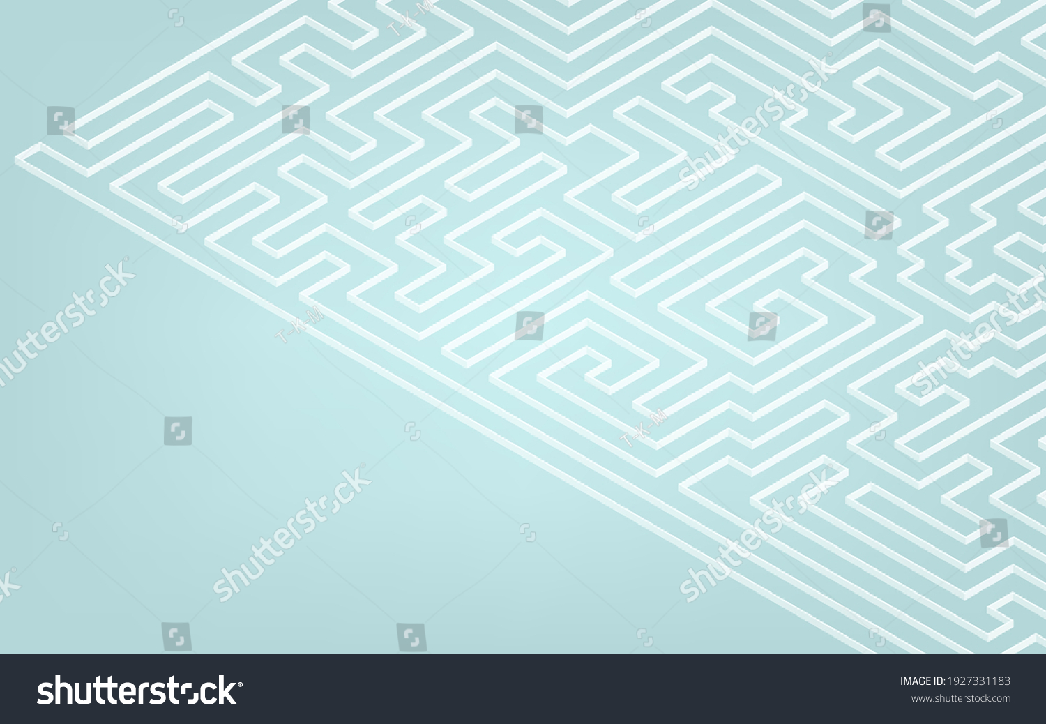 Threedimensional Complicated Maze Illustration Isometric Stock Vector ...
