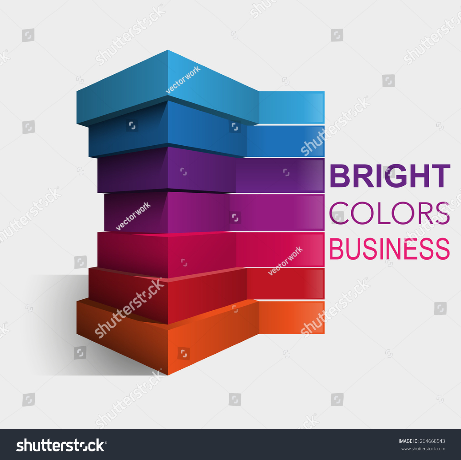 Threedimensional Layered Figure Infographics Design Stock Vector ...
