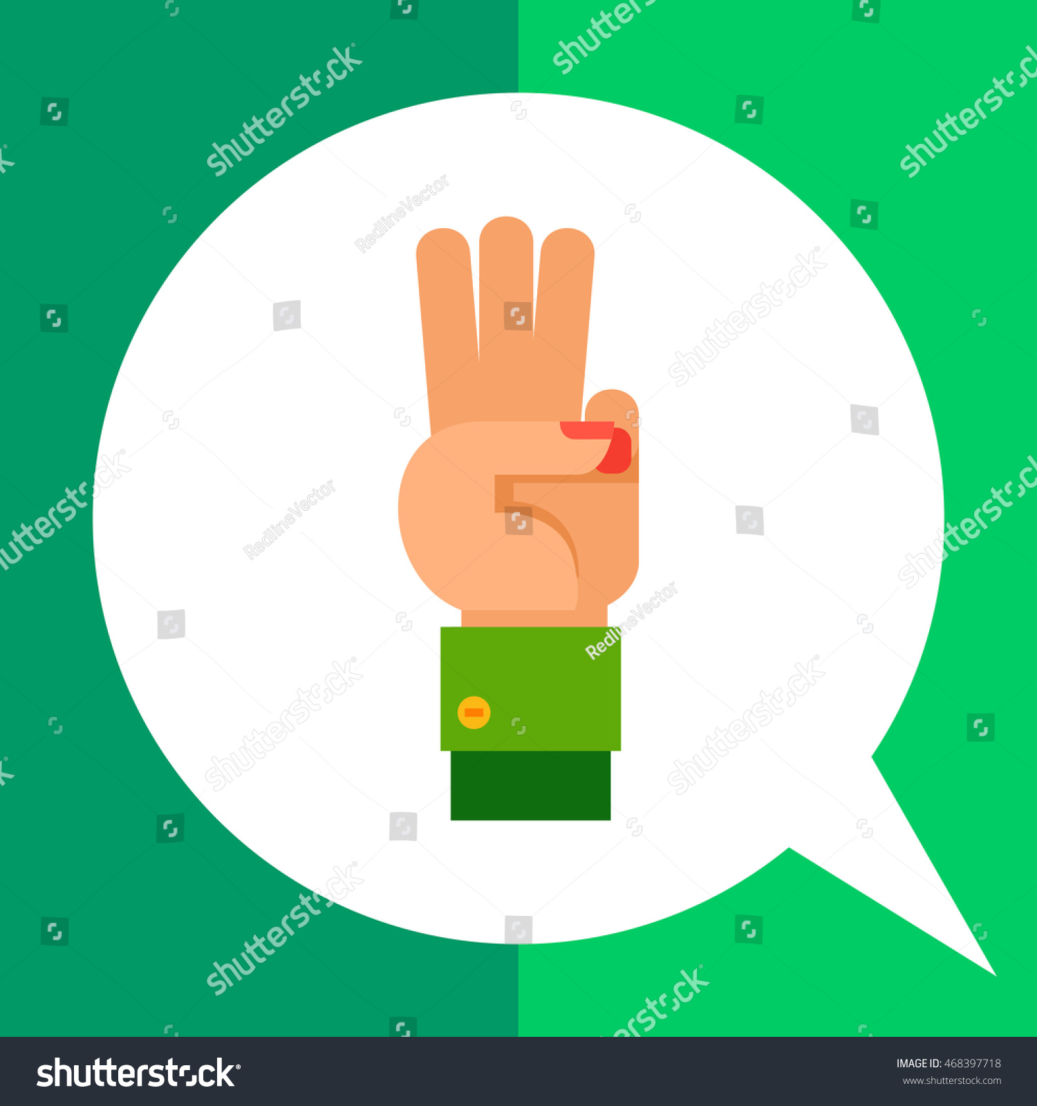 Three Fingers Icon Stock Vector (Royalty Free) 468397718 | Shutterstock