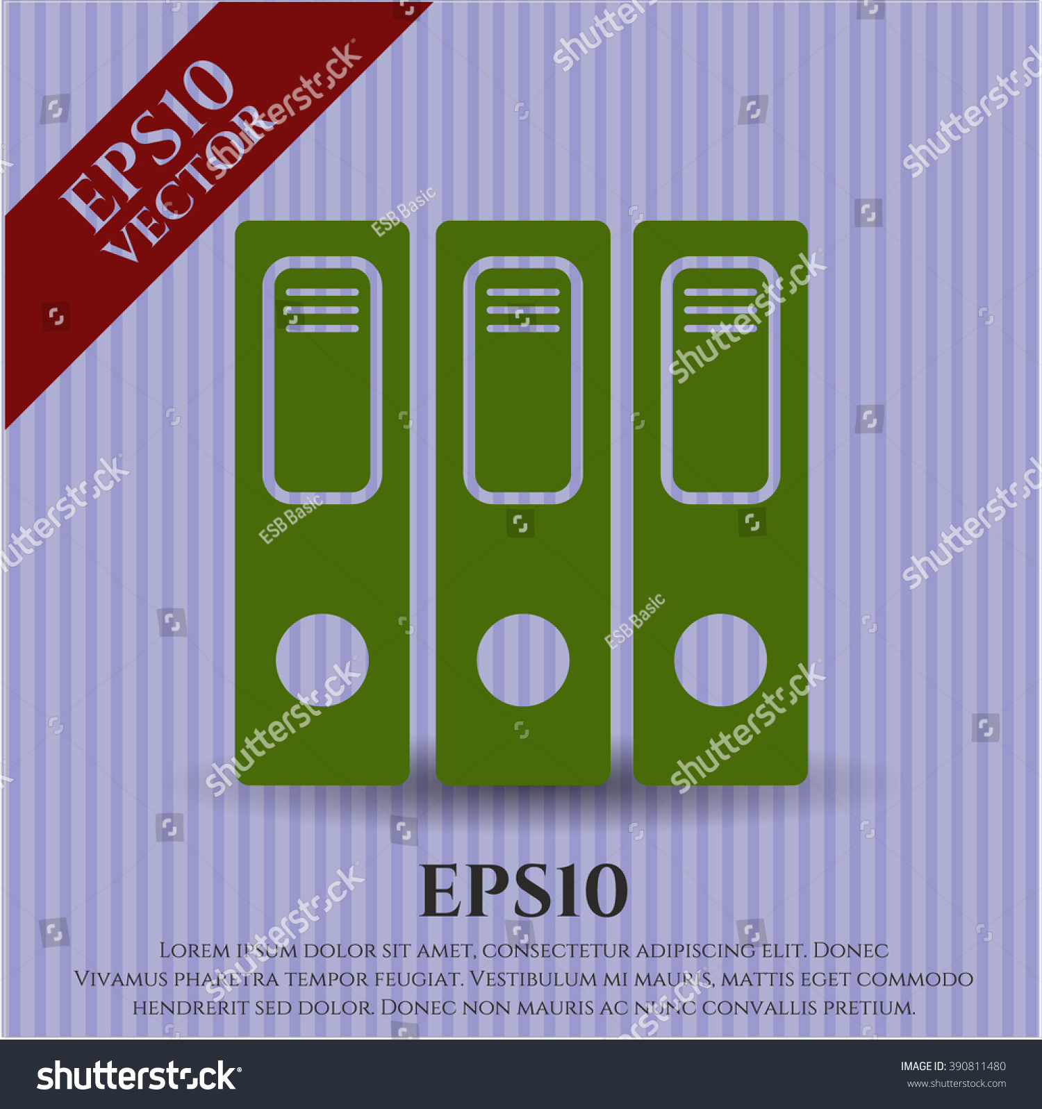 Three Folders Symbol Stock Vector (Royalty Free) 390811480 | Shutterstock