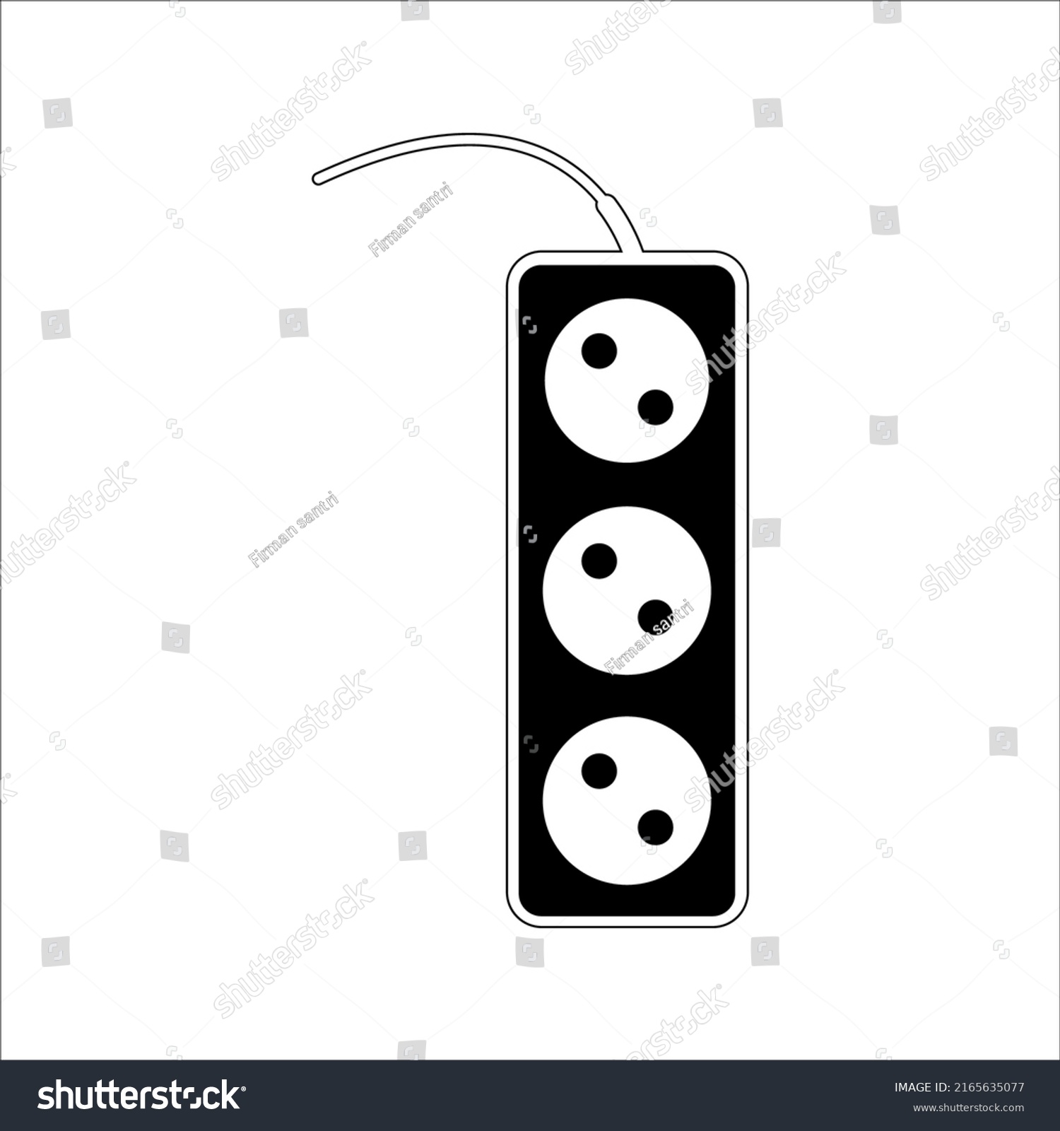 Three Hole Power Plug Vector Icon Stock Vector (Royalty Free ...