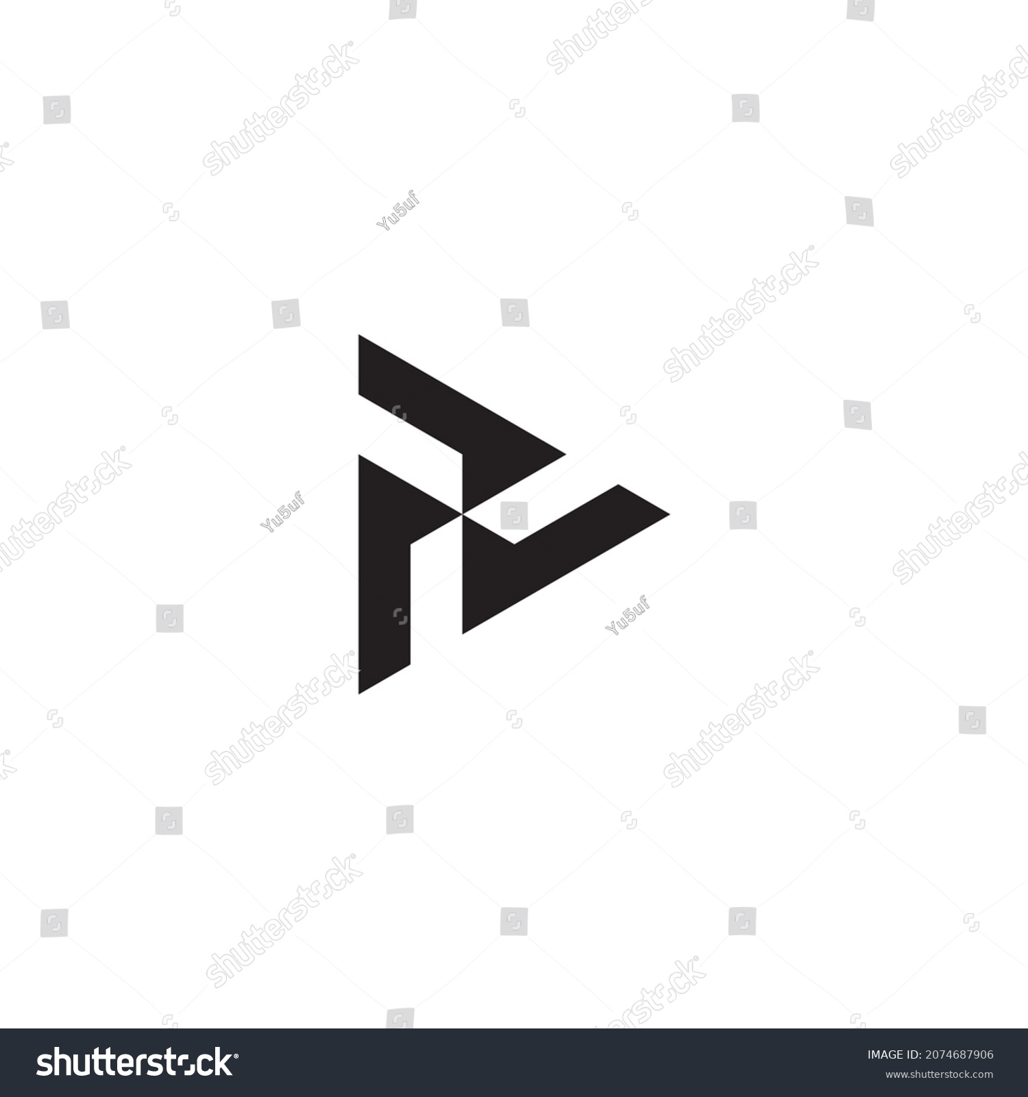 Three Invisible Knives Triangle Simple Symbol Stock Vector (Royalty ...