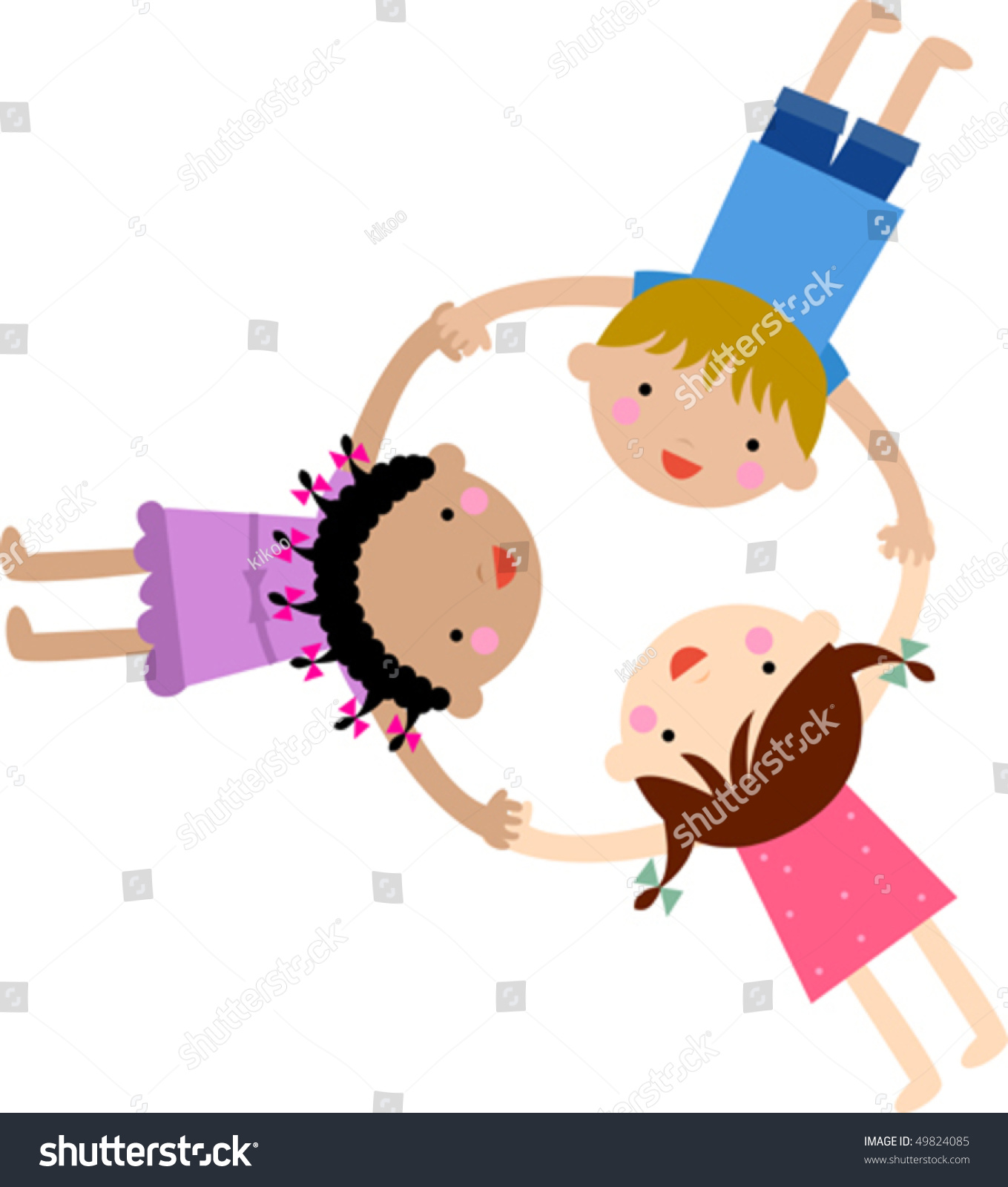 Three Kids Stock Vector (Royalty Free) 49824085 | Shutterstock