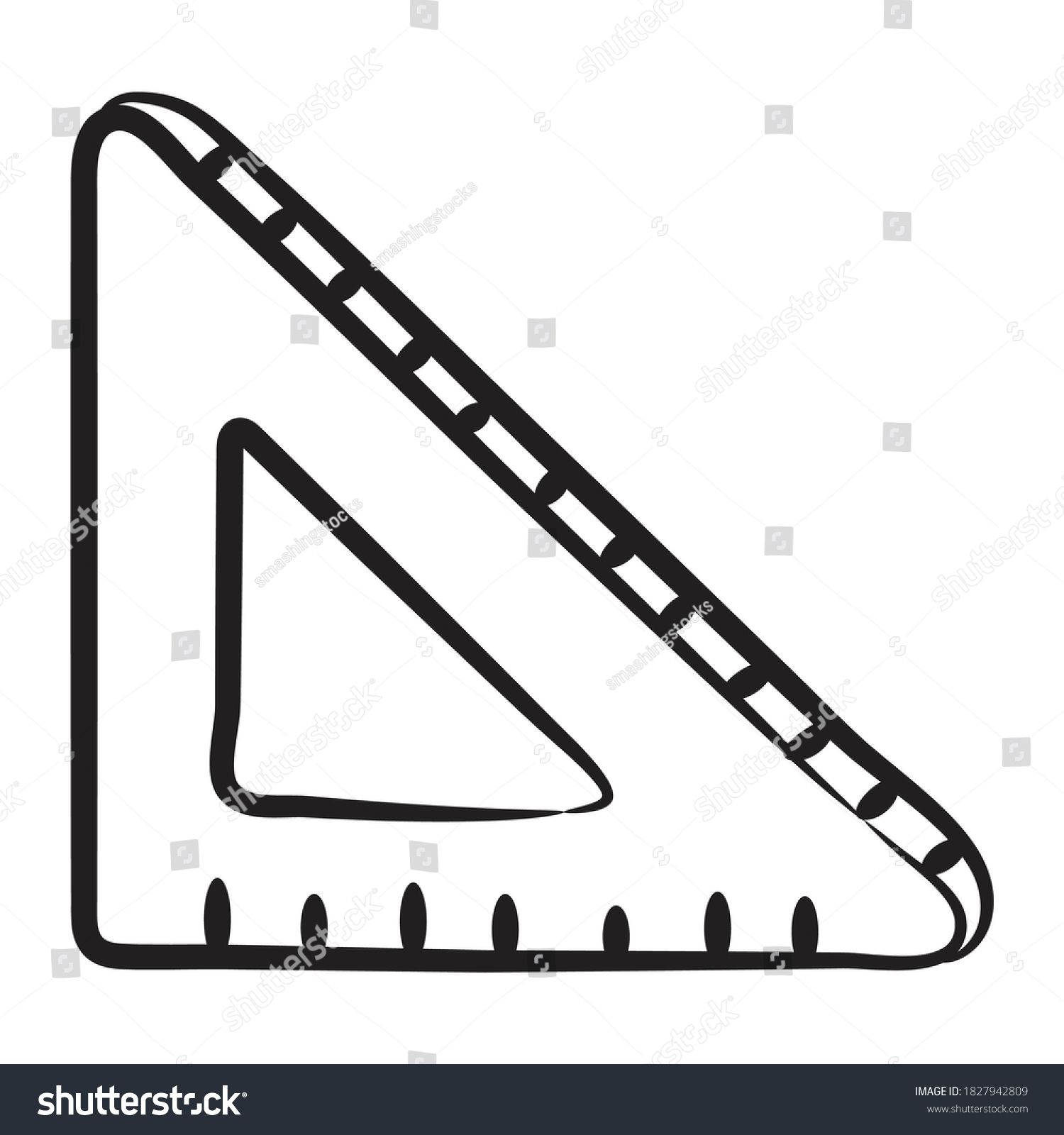 Three Lobed Cross Section Ruler Known Stock Vector (Royalty Free ...