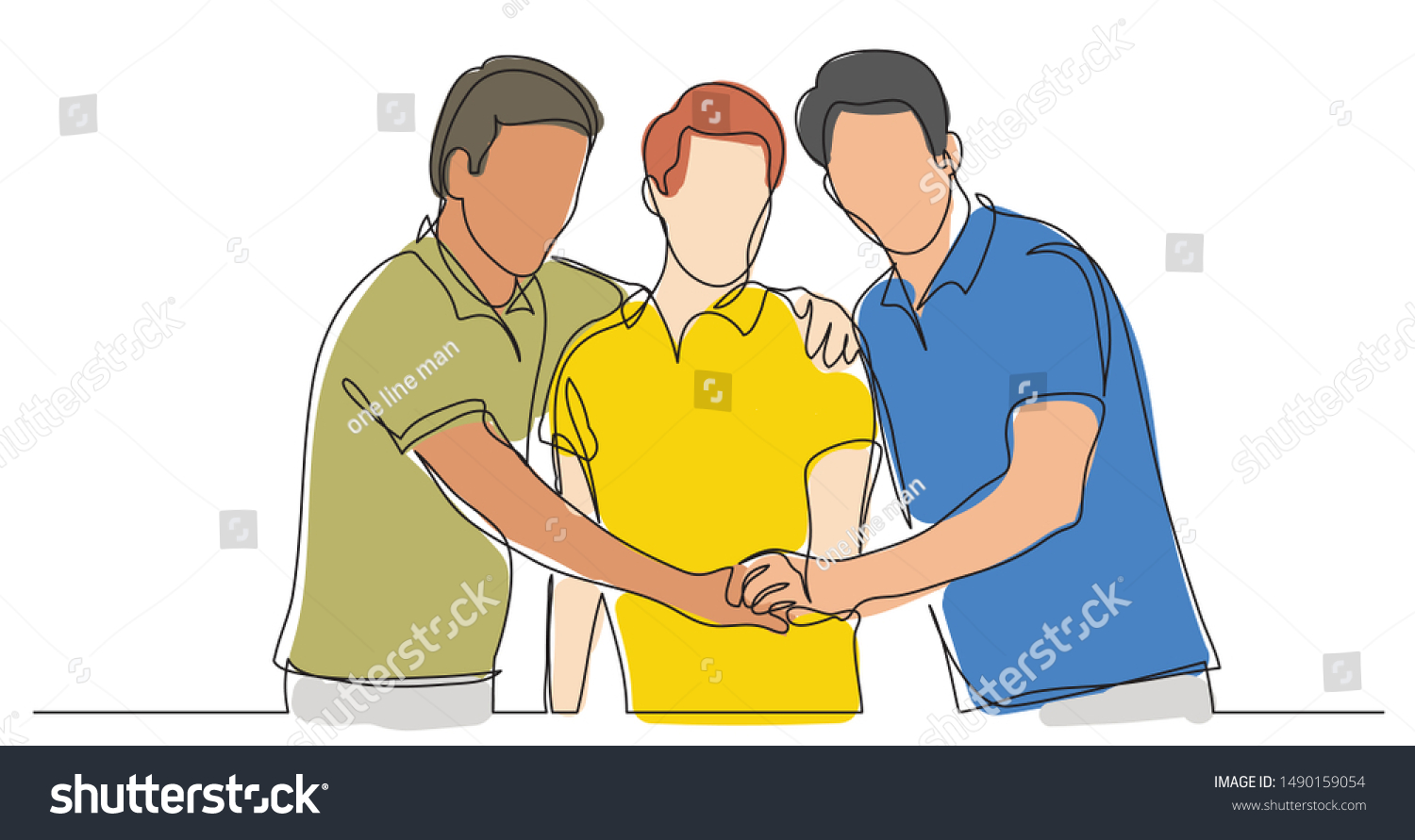 Three Male Friends Showing Their Friendship Stock Vector (Royalty Free ... Three Male Friends Showing Their Friendship Stock Vector (Royalty Free ...