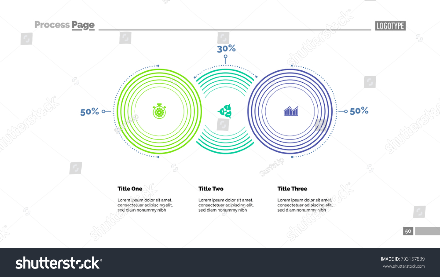 Three Options Comparison Slide Template Stock Vector (Royalty Free ...