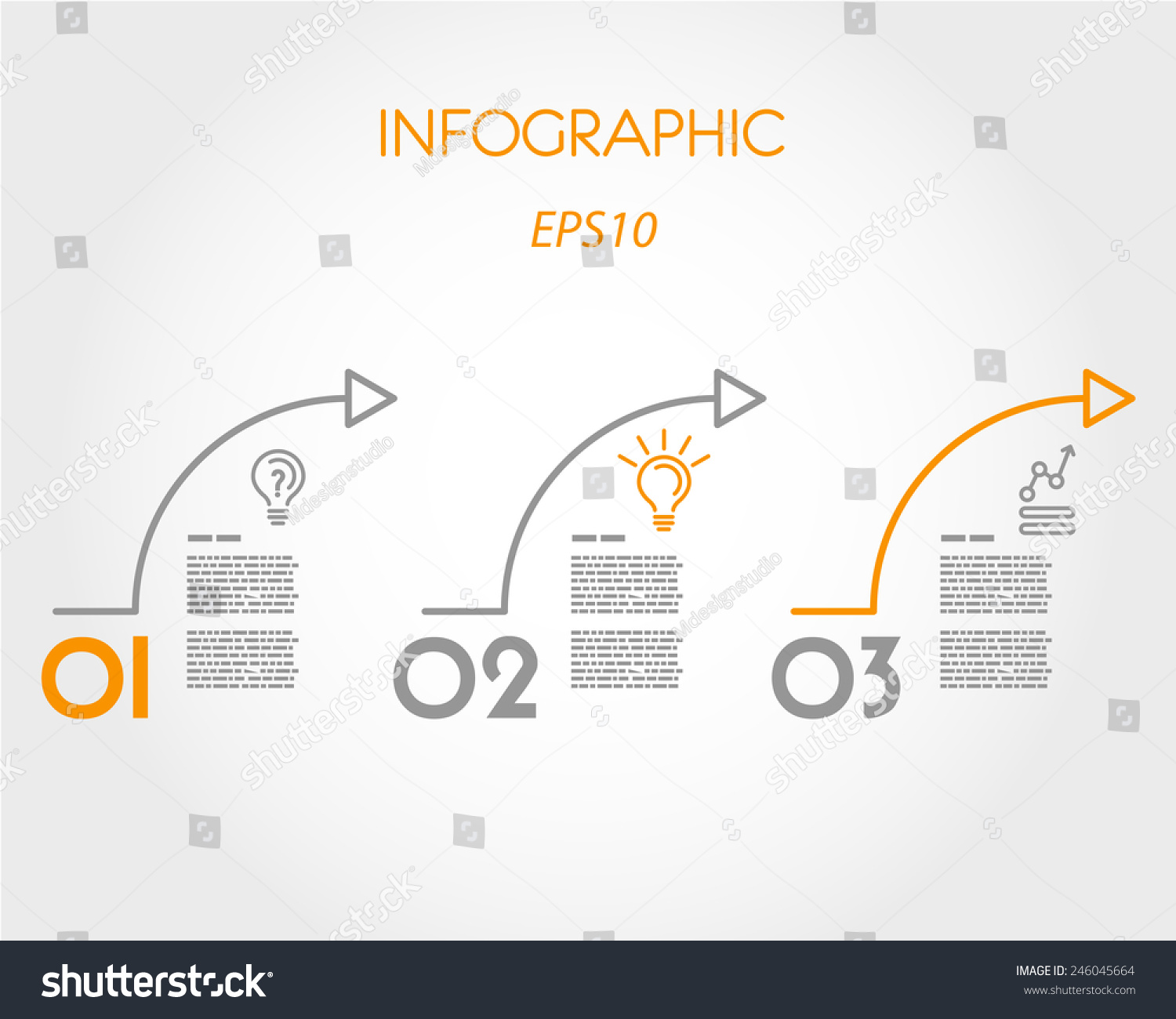 Three Orange Arcs Infographic Concept Stock Vector (Royalty Free) 246045664