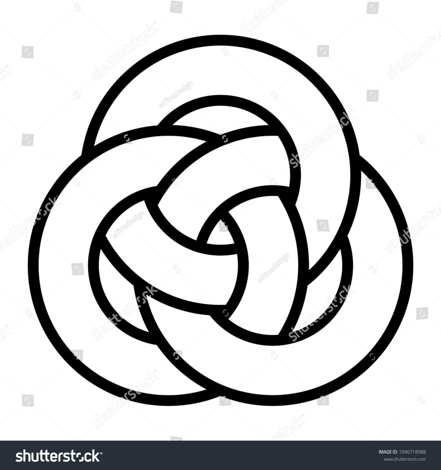 Three Outline Circles Logo Stock Vector (Royalty Free) 1046718988