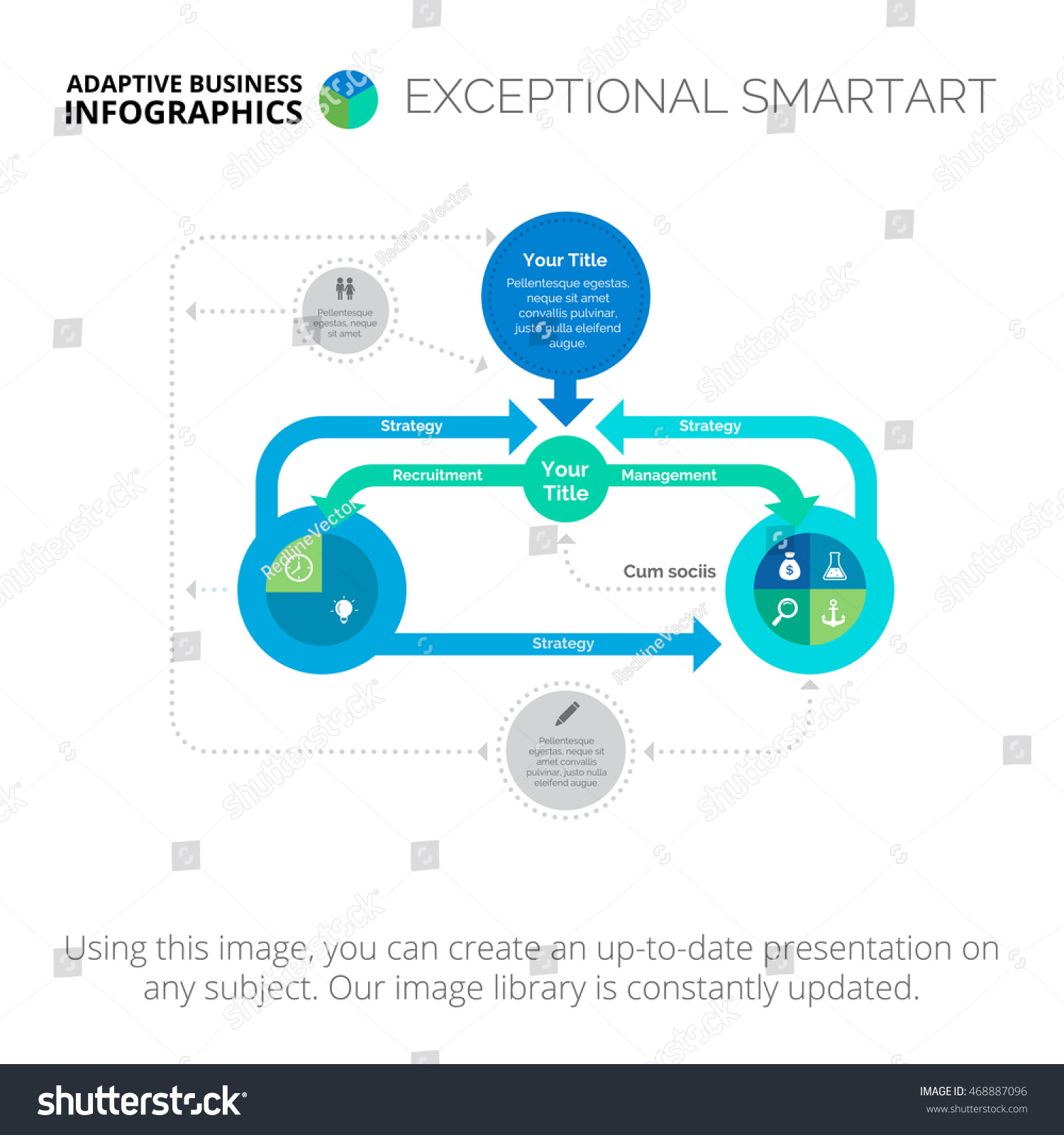 Three Parts Process Slide Template Stock Vector (Royalty Free ...