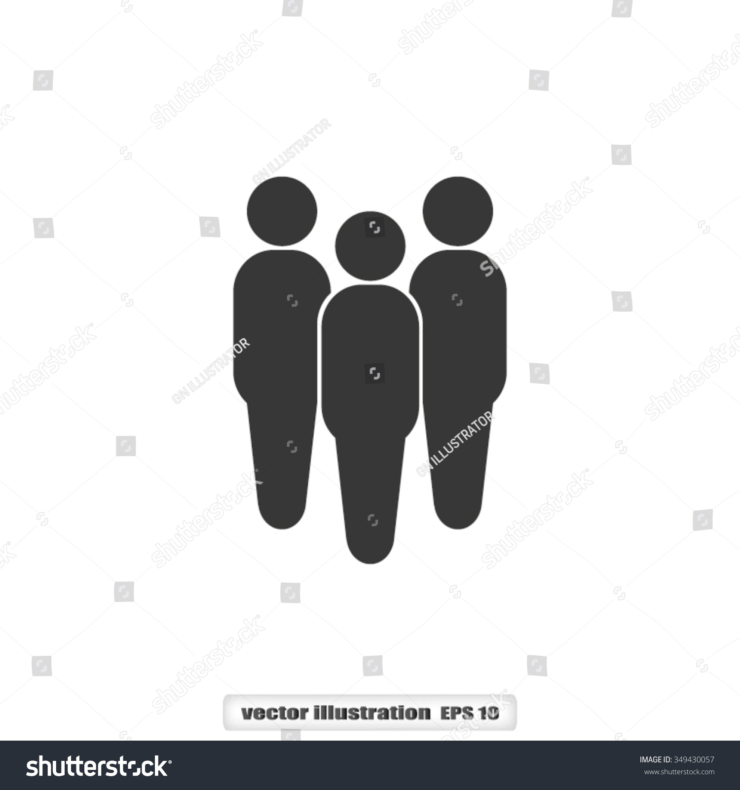 Three People Stock Vector (Royalty Free) 349430057 | Shutterstock