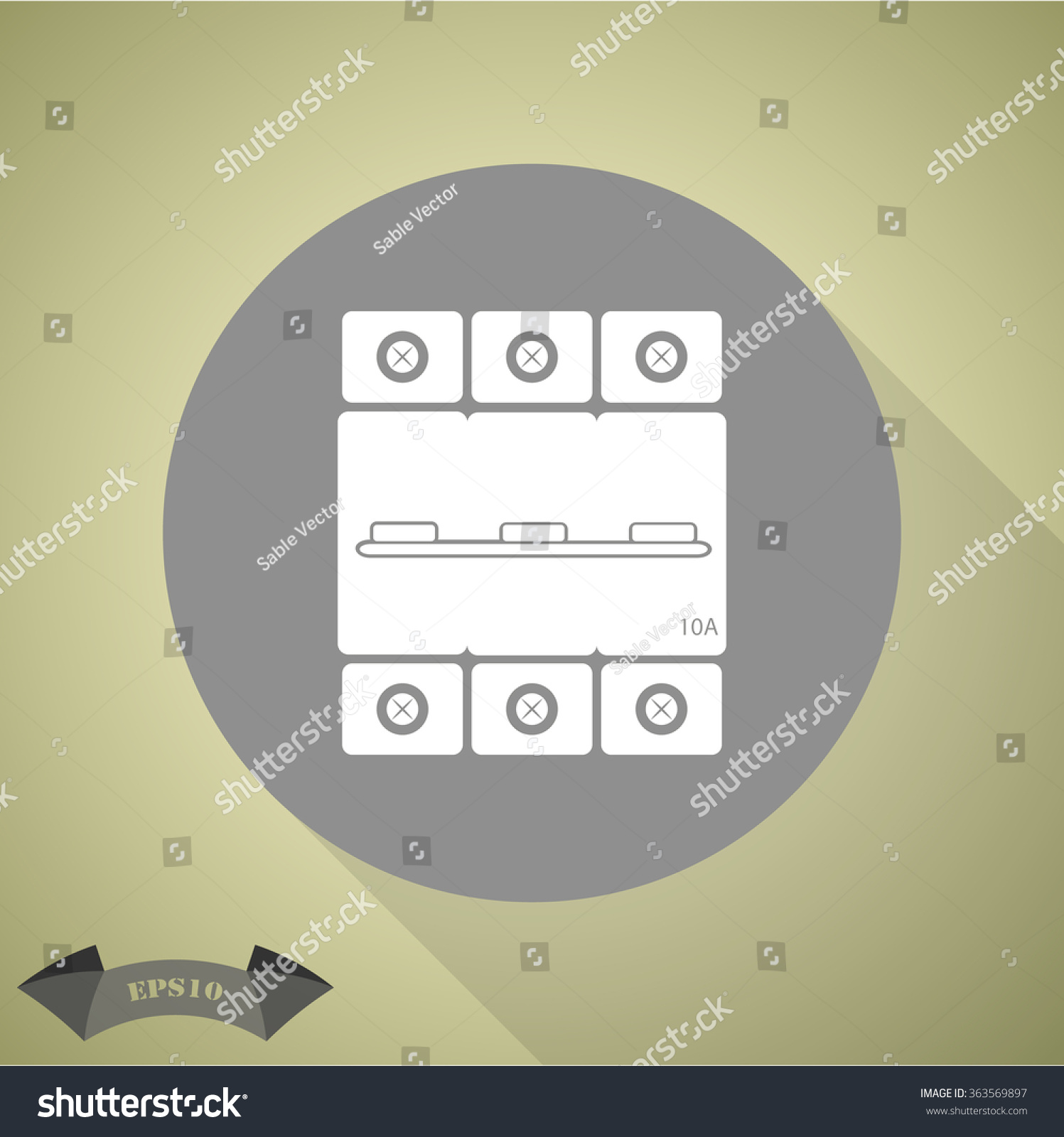 Threephase Machine Ten Amps Icon Stock Vector (Royalty Free) 363569897 ...