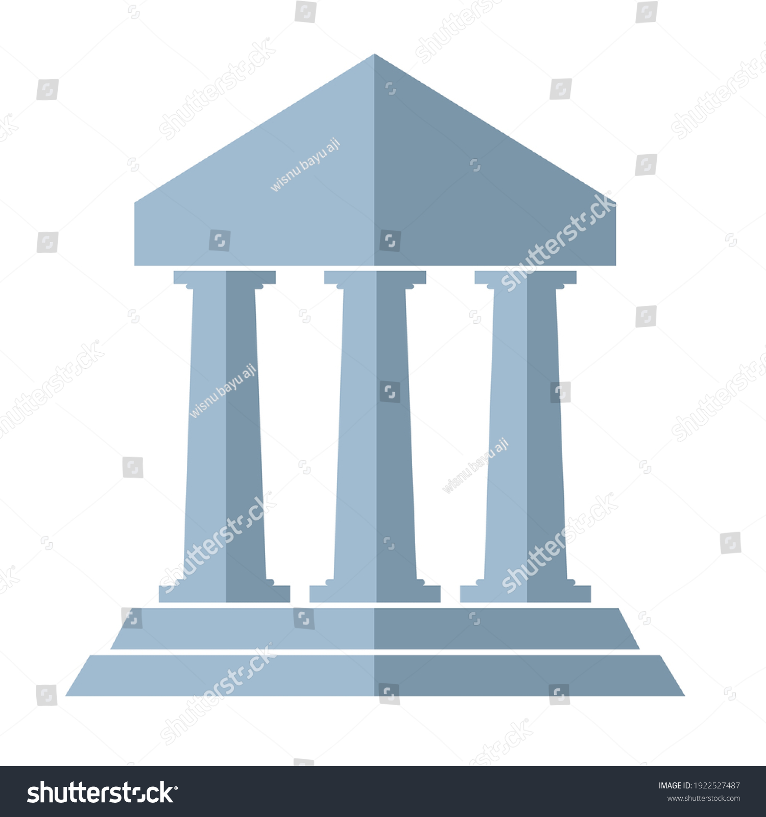 Three Pillar Symbol Flat Vector Graphic: เวกเตอร์สต็อก (ปลอดค่า ...