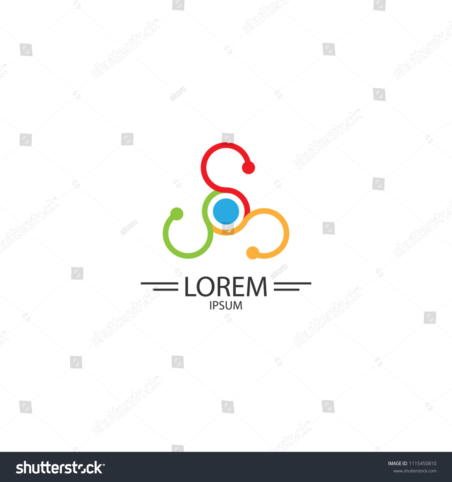 Three Pointed Logo Vector Illustration Eps Stock Vector (Royalty Free ...