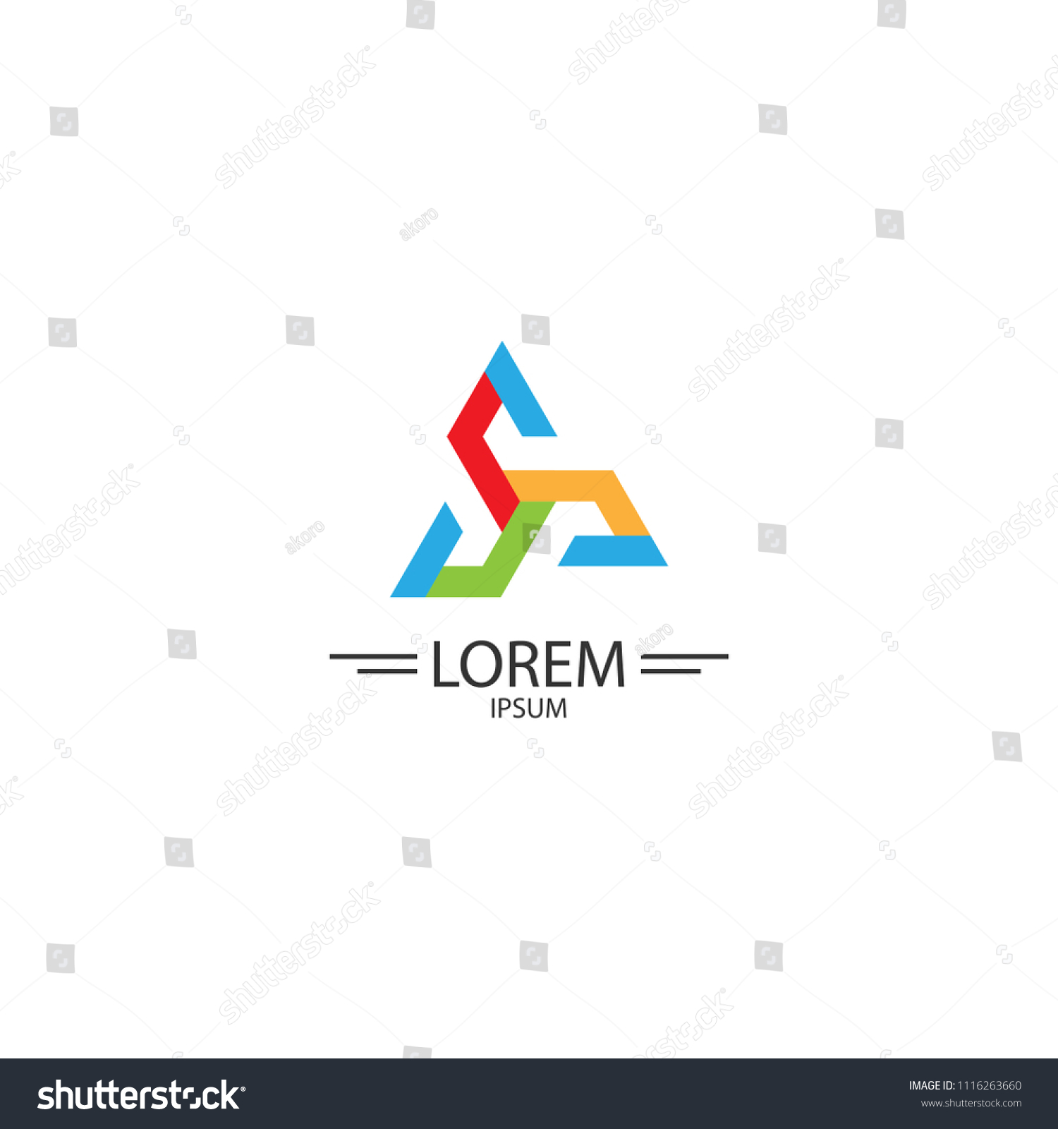 Three Pointed Logo Vector Illustration Eps Stock Vector (Royalty Free ...