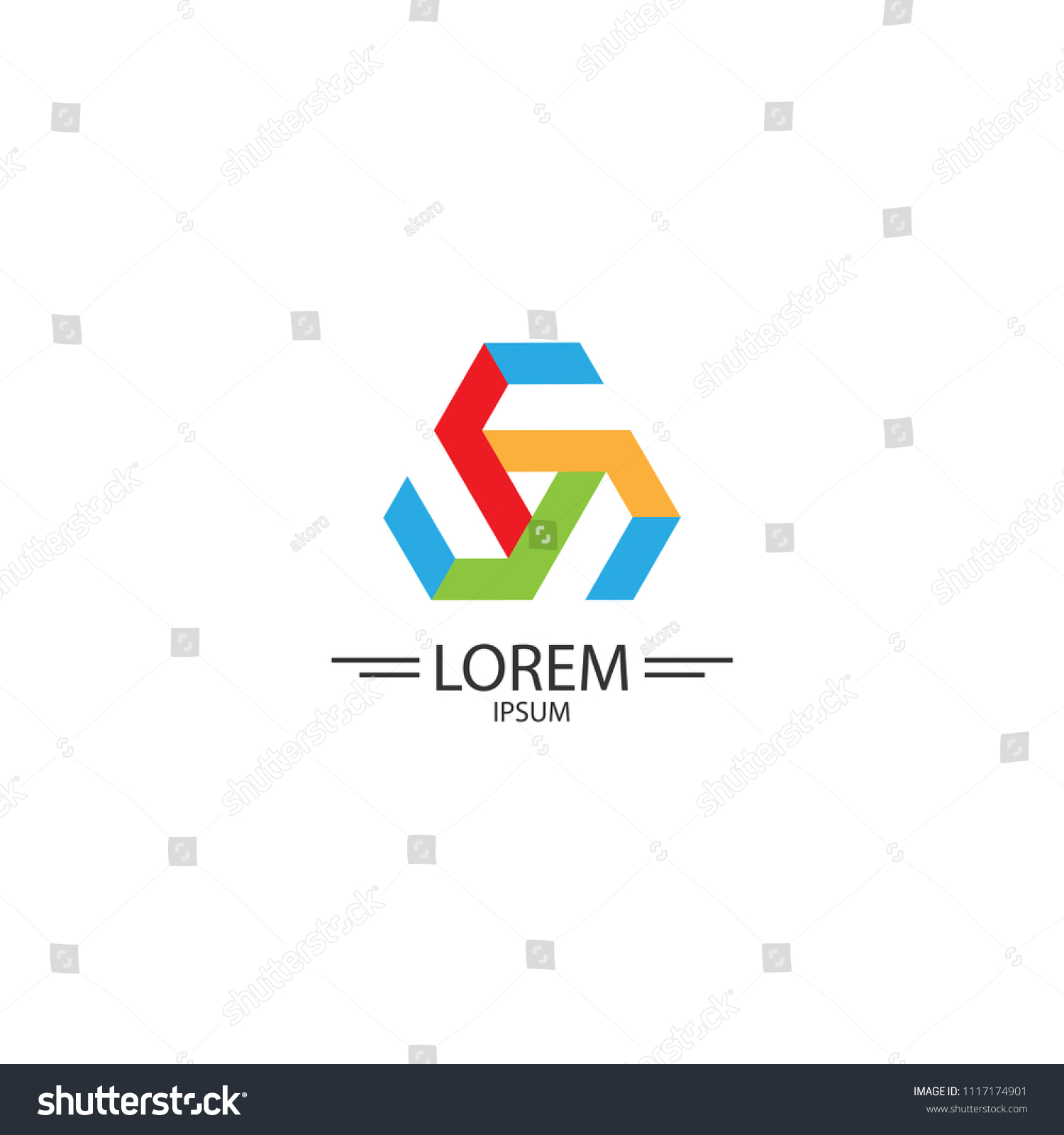 Three Pointed Logo Vector Illustration Eps Stock Vector (Royalty Free ...