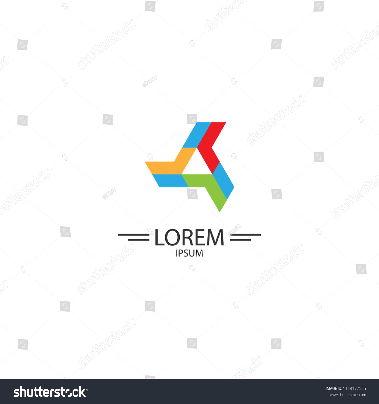 Three Pointed Logo Vector Illustration Eps Stock Vector (Royalty Free ...