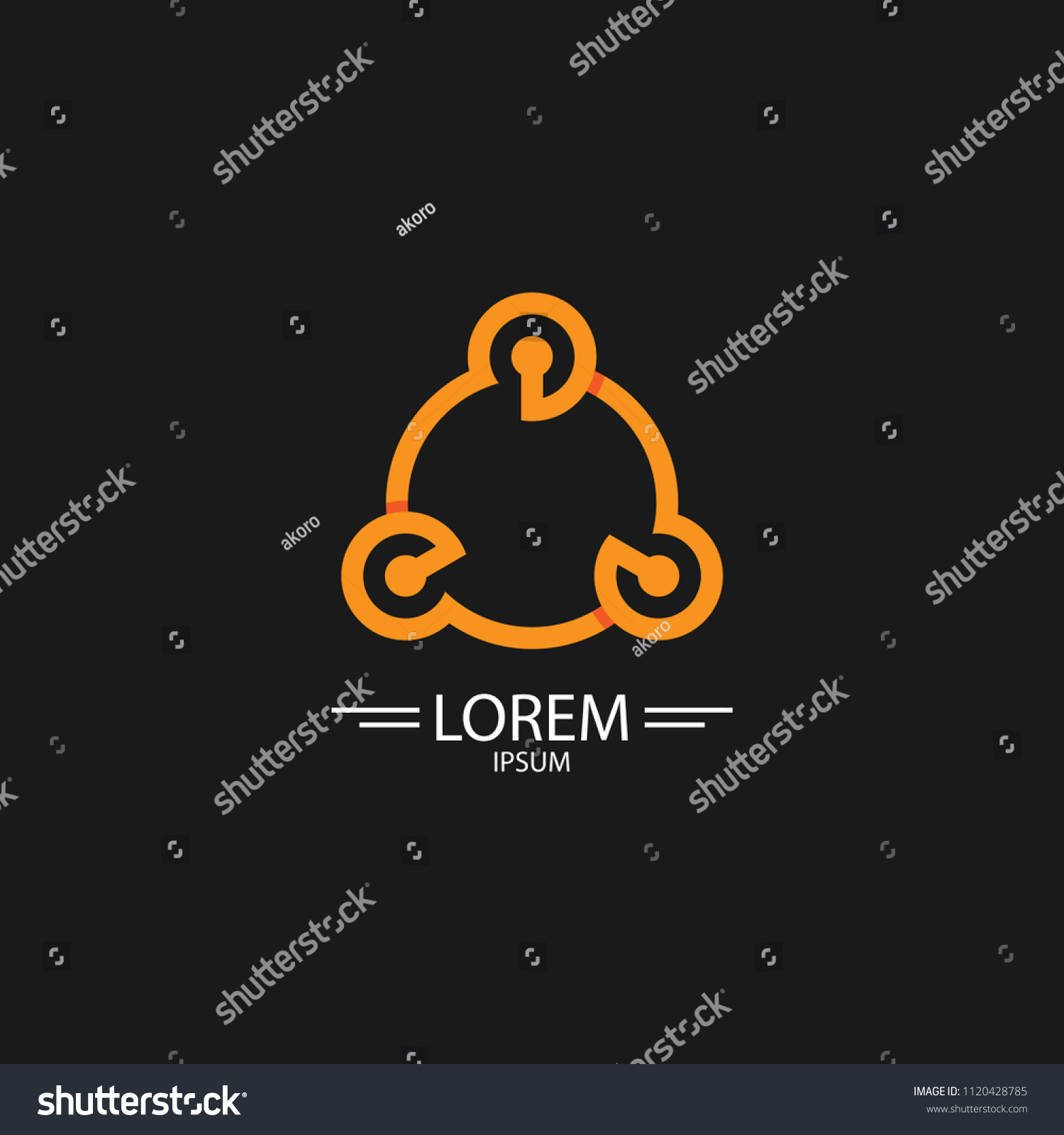 Three Pointed Logo Vector Illustration Eps Stock Vector (Royalty Free ...