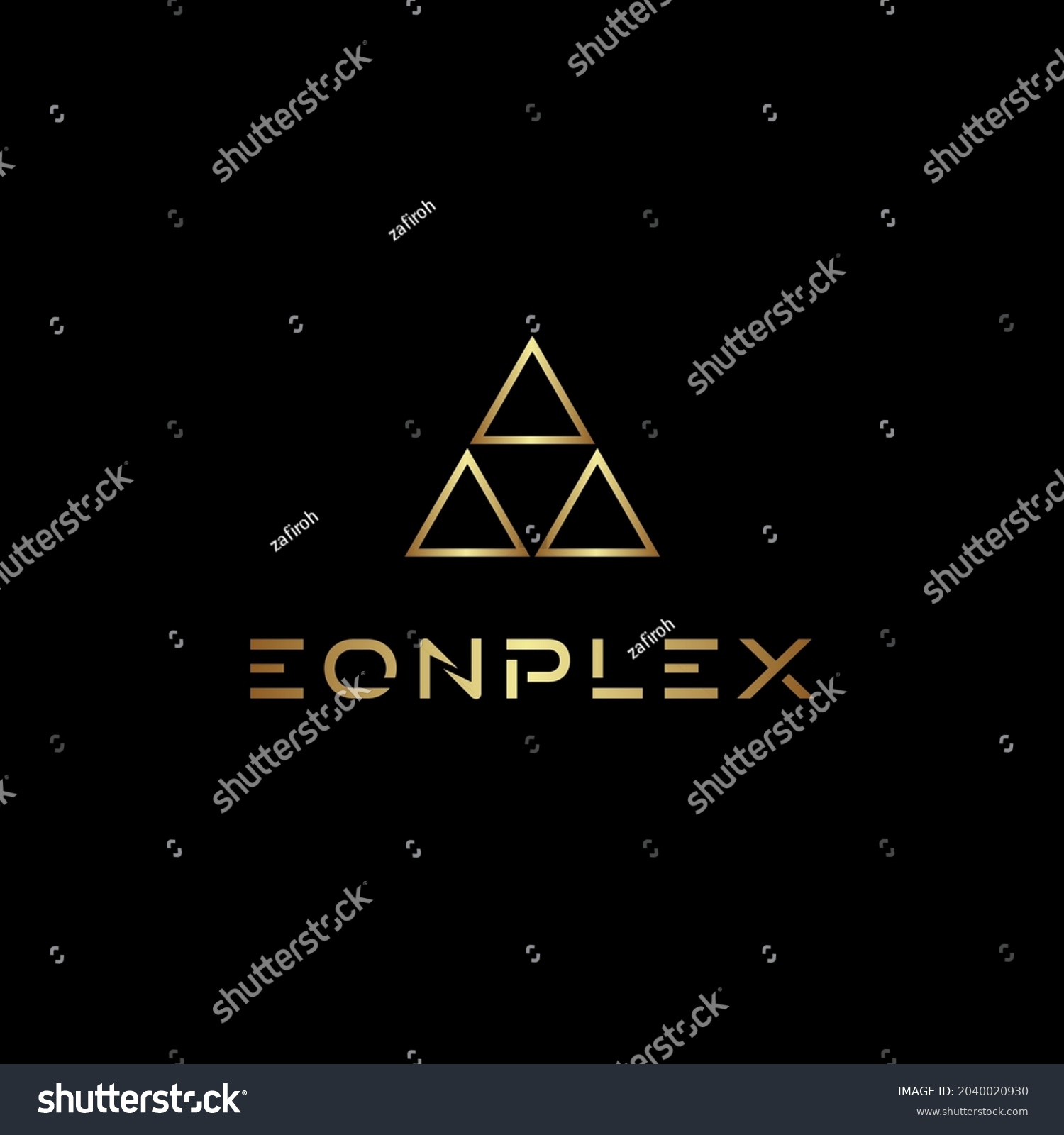 Three Separate Triangles Abstract Logo Stock Vector (Royalty Free ...