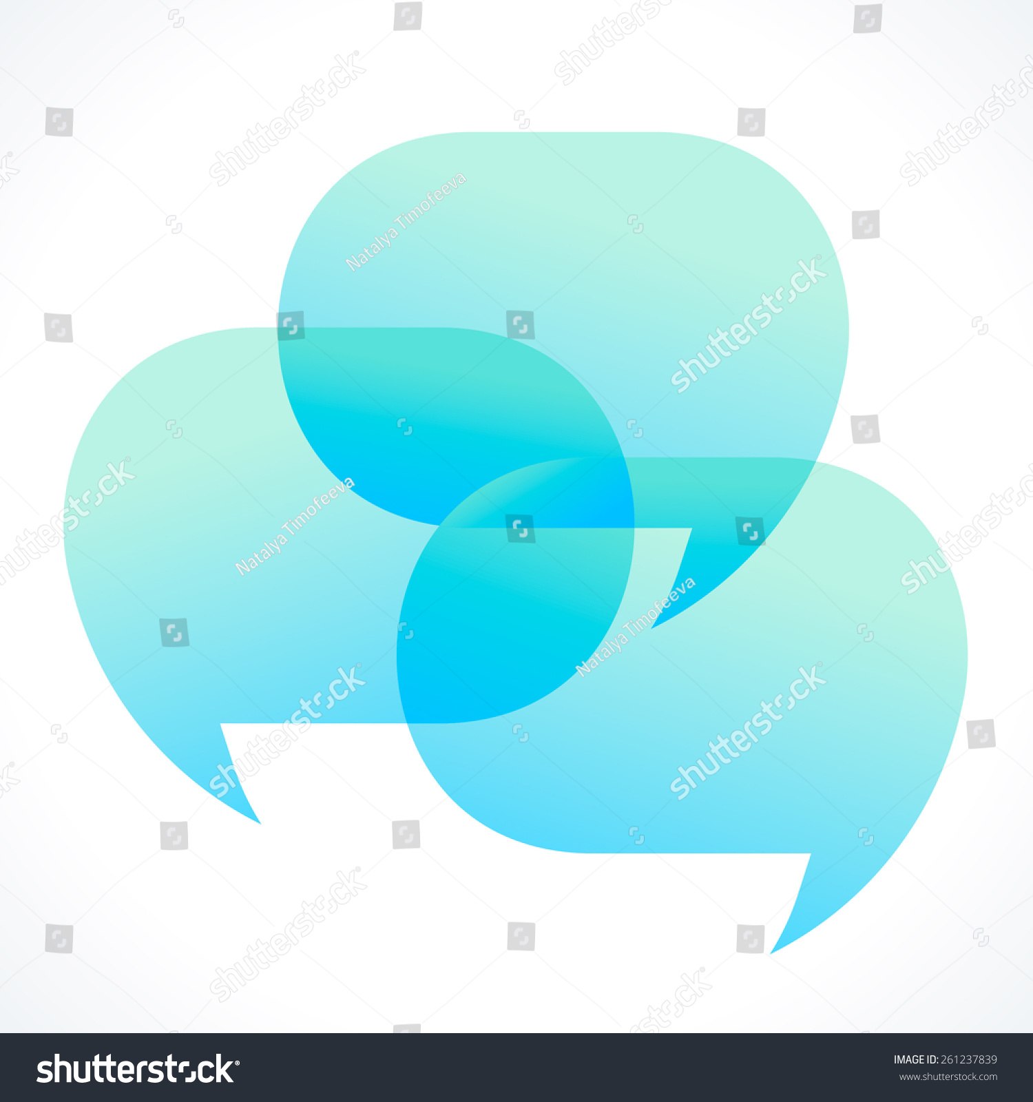 Three Speech Bubbles Vector Illustration Stock Vector (Royalty Free ...