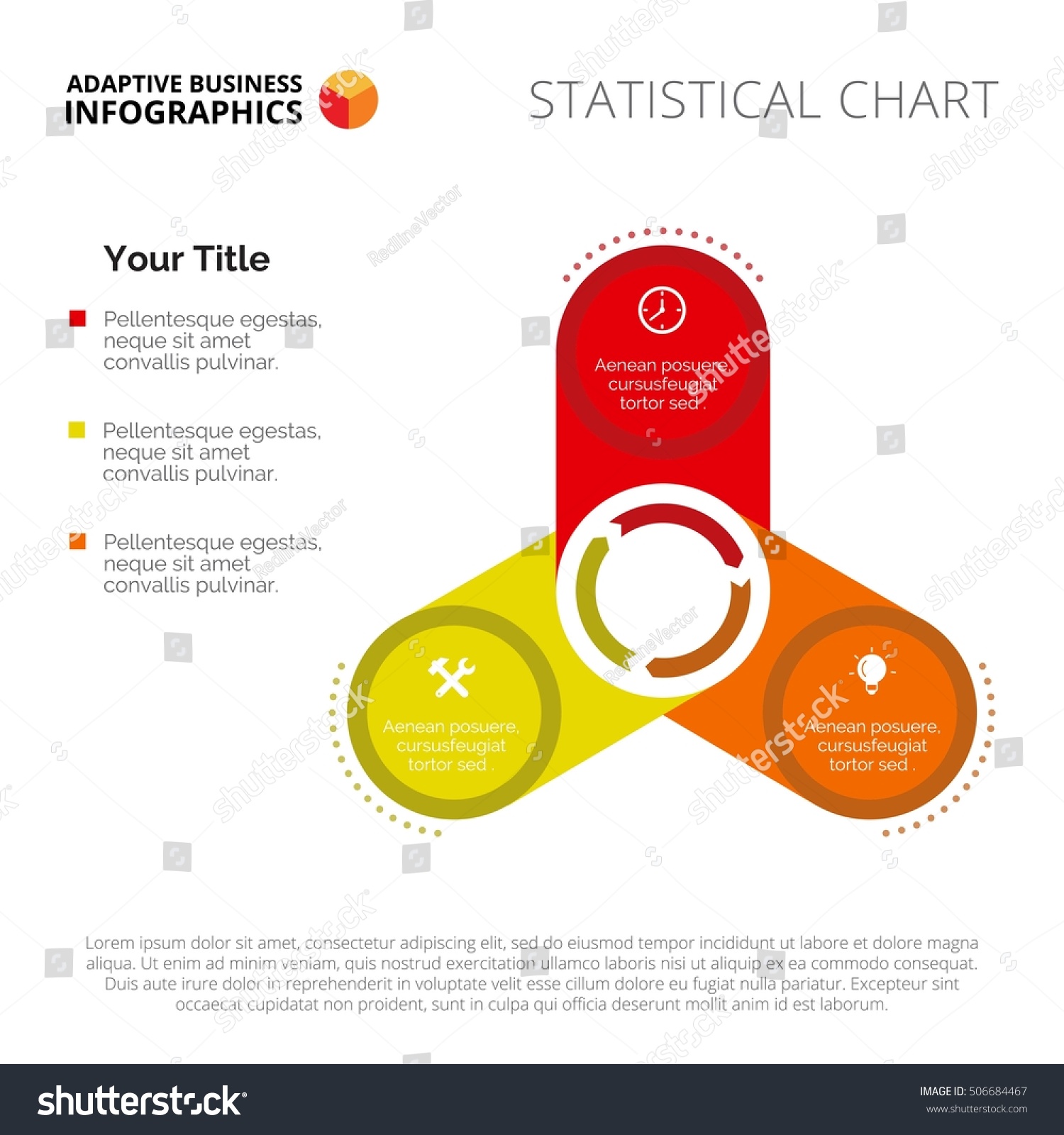 Three Step Circle Diagram Template Stock Vector (Royalty Free ...