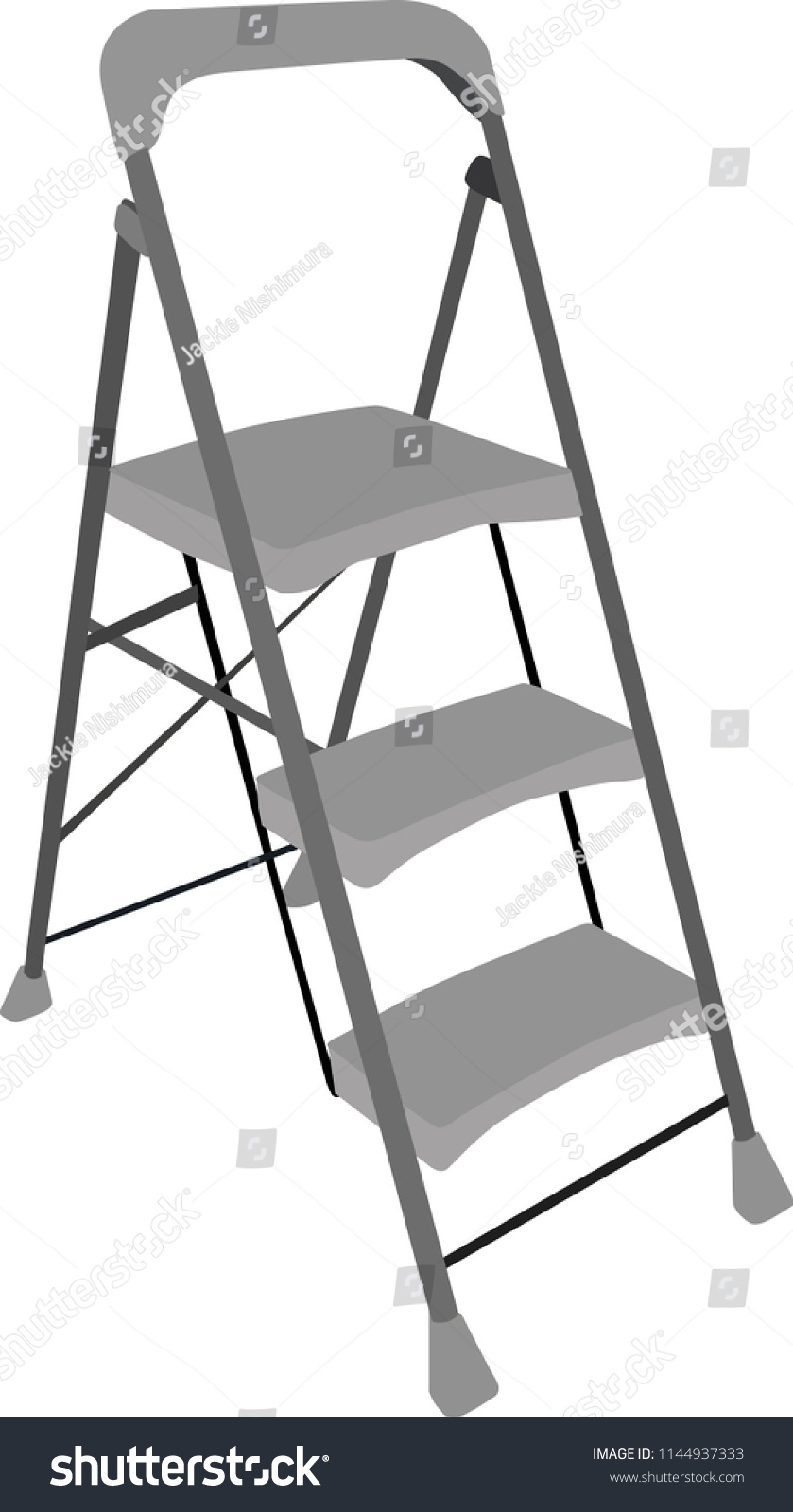 Three Step Ladder: vector de stock (libre de regalías) 1144937333