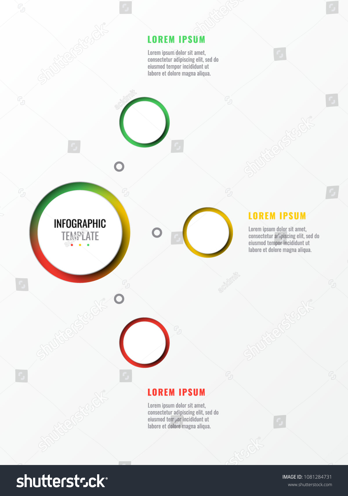Three Steps Design Layout Infographic Template Stock Vector (Royalty ...