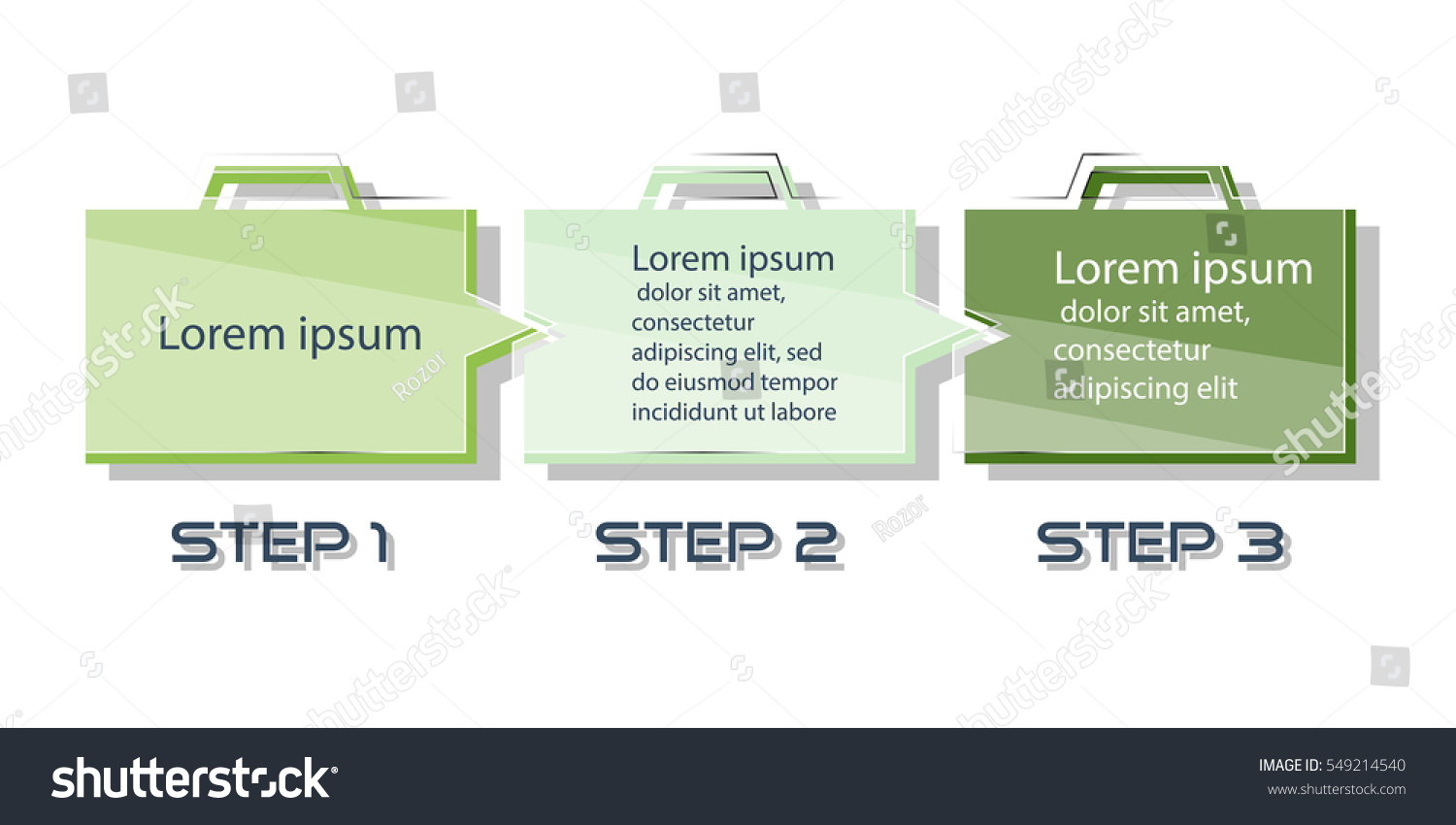 Three Steps Infographics Template Data Visualization: Vector có sẵn ...