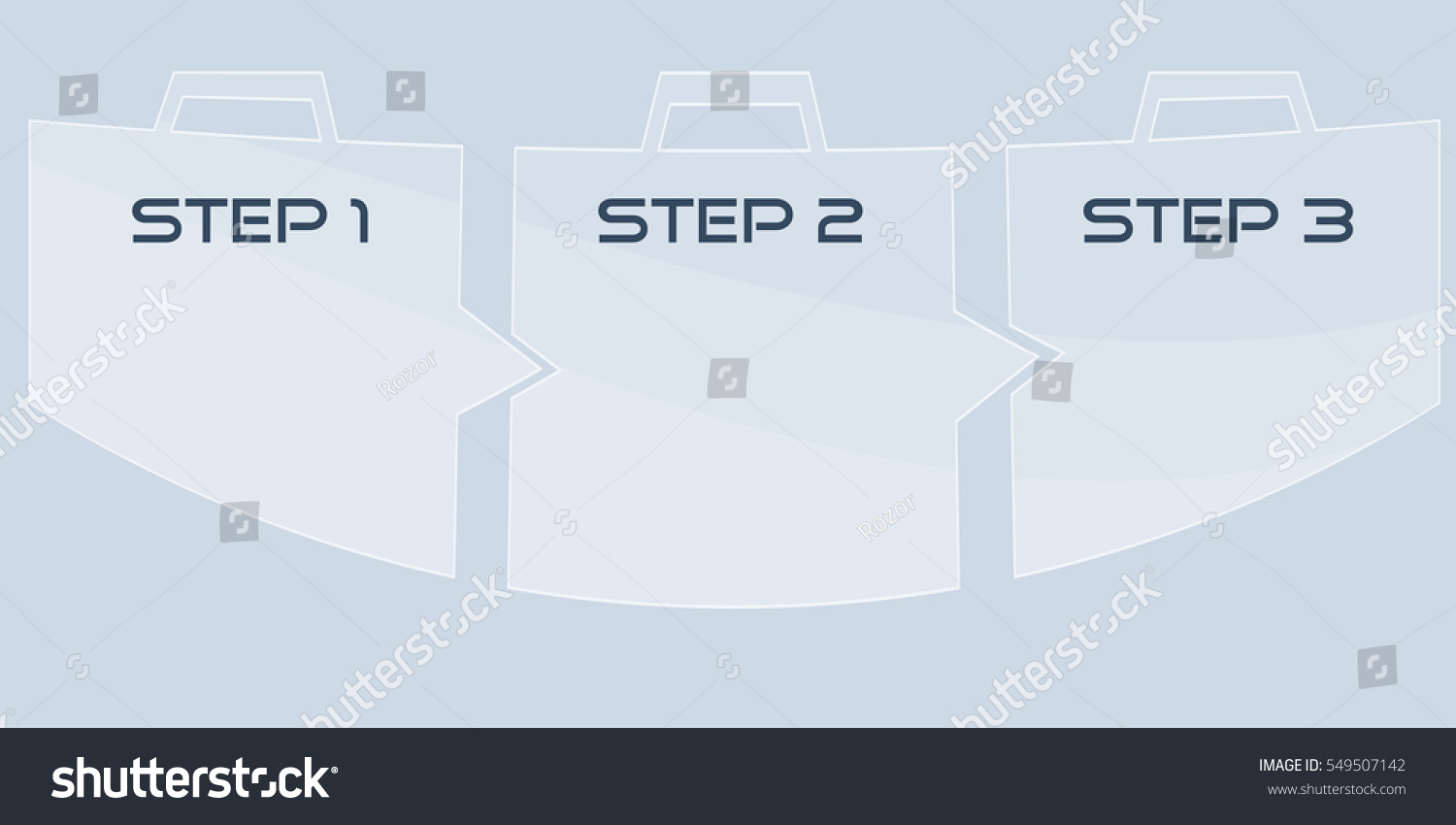 Three Steps Infographics Template Data Visualization Stock Vector ...