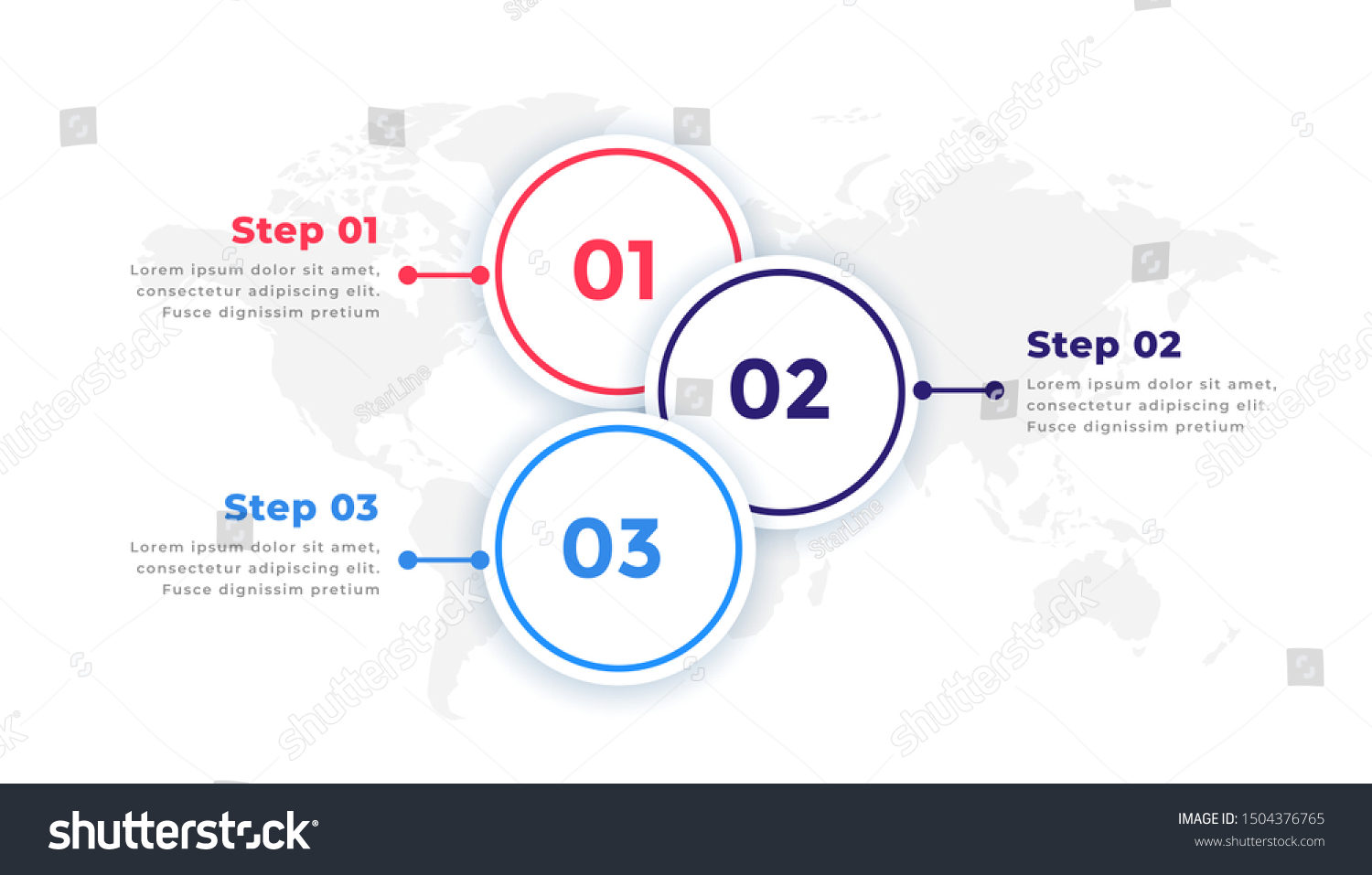 Three Steps Timeline Business Infographic Design Stock Vector (Royalty ...