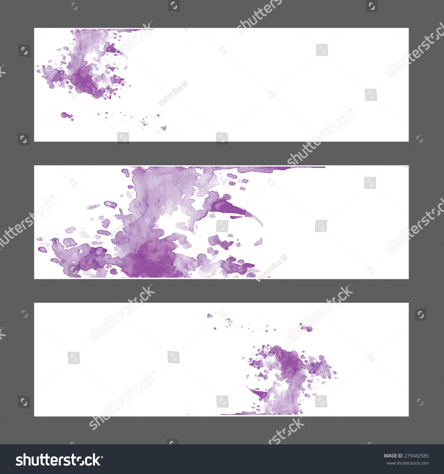 Three Templates Ink Splash Vector Illustration Stock Vector (Royalty ...