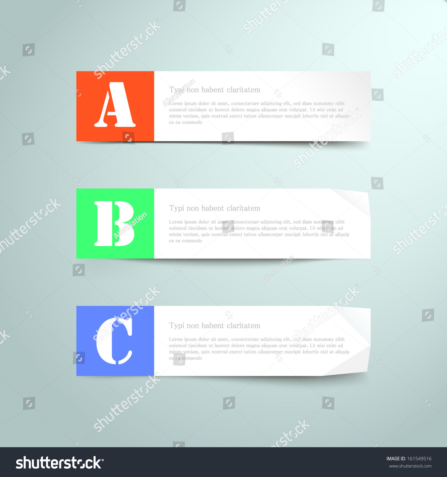 Three Vector Paper Tags Labels Banners Stock Vector (Royalty Free ...