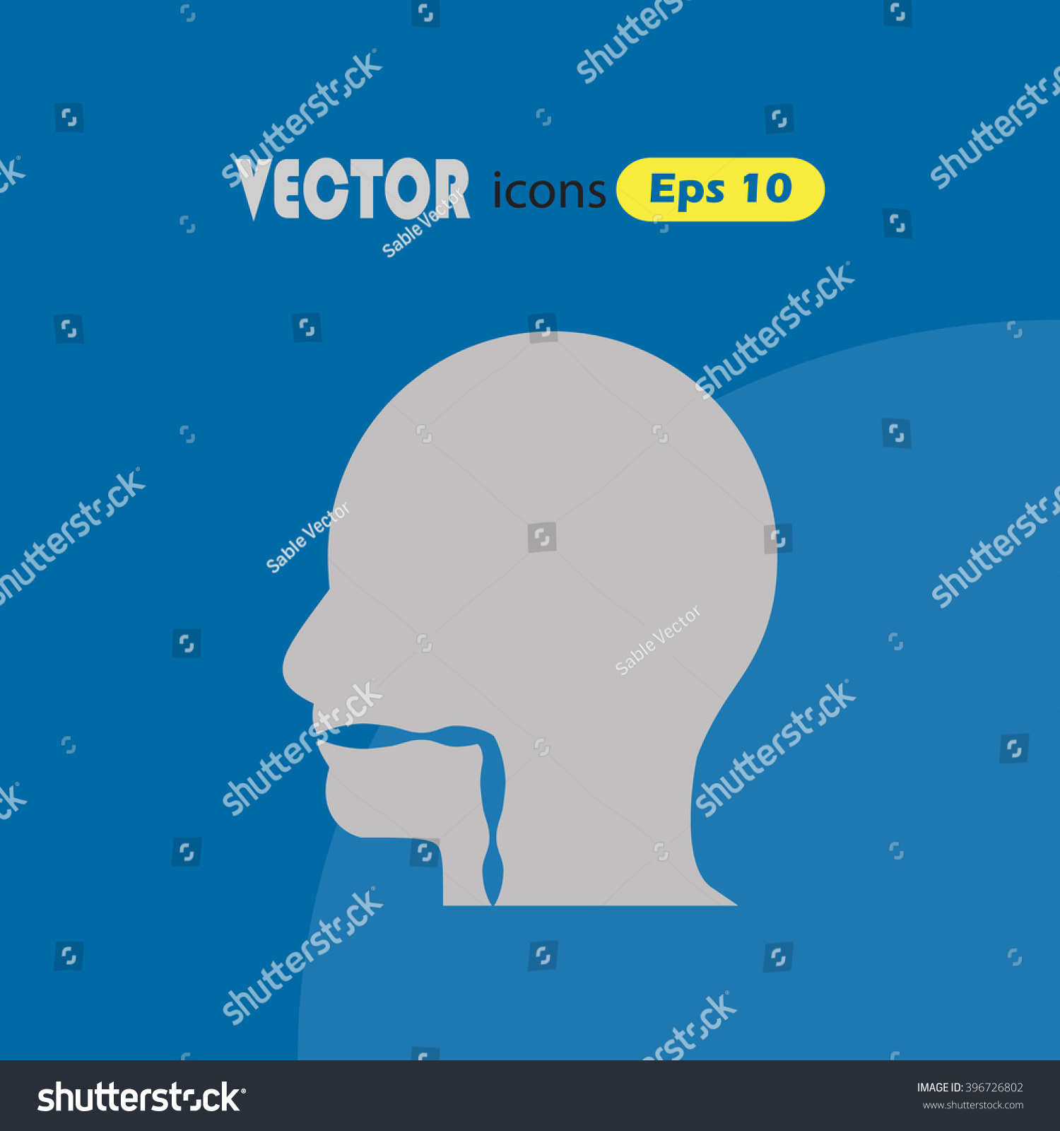 Throat Icon Stock Vector (Royalty Free) 396726802