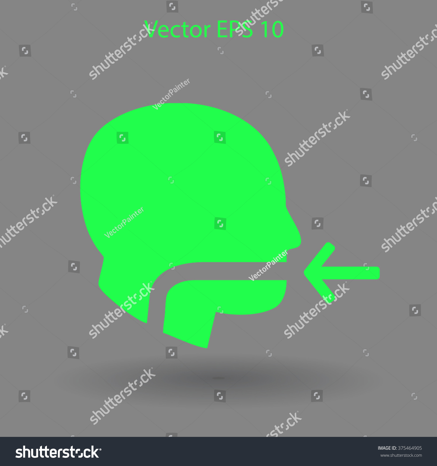 Throat Symbol Vector Illustration Stock Vector (Royalty Free) 375464905