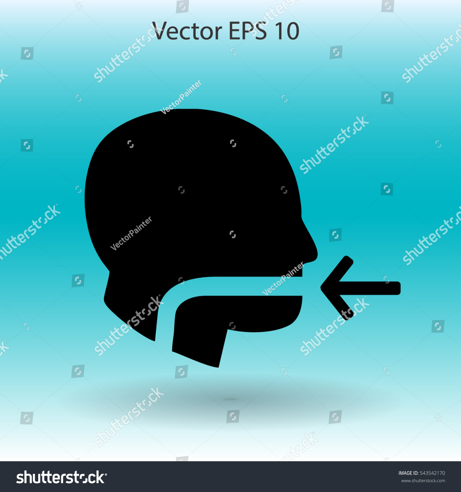 Throat Symbol Vector Illustration Stock Vector (Royalty Free) 543542170 ...