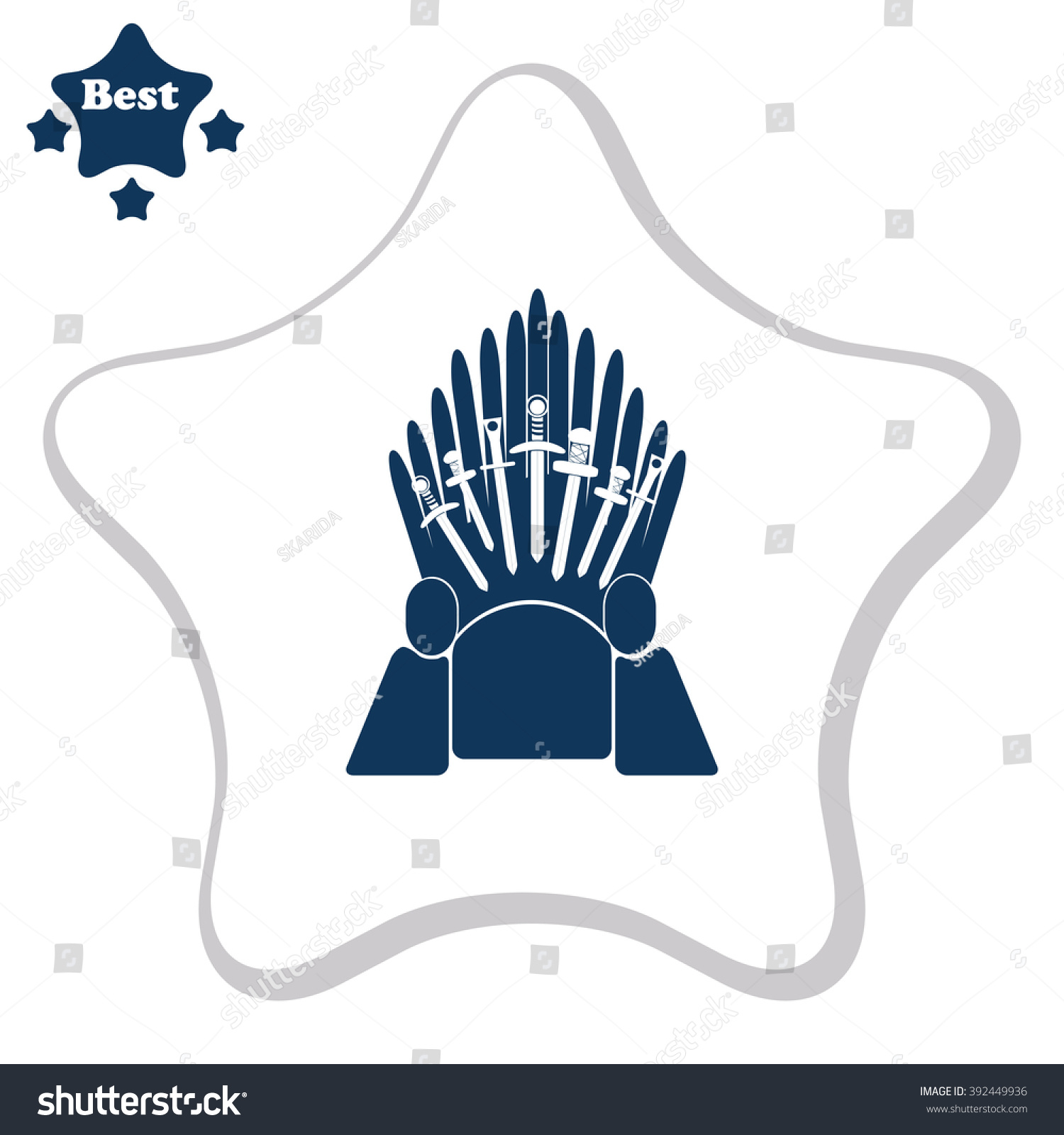 Throne Vector Icon Kingdom Symbol Stock Vector (Royalty Free) 392449936 ...