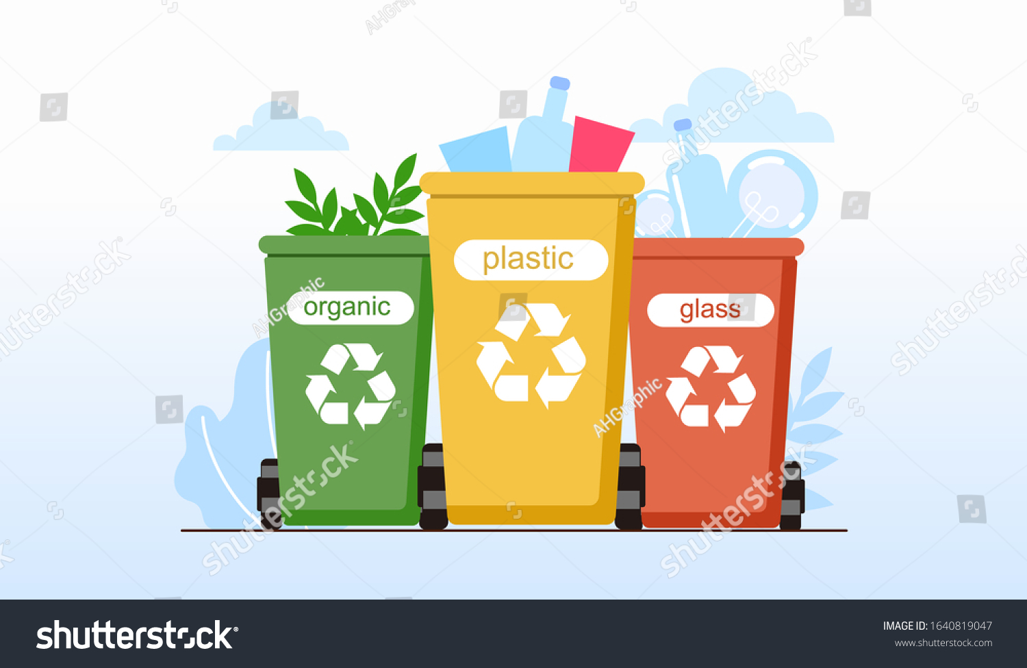 Throw Garbage Trash Landing Page Website: เวกเตอร์สต็อก (ปลอดค่า ...