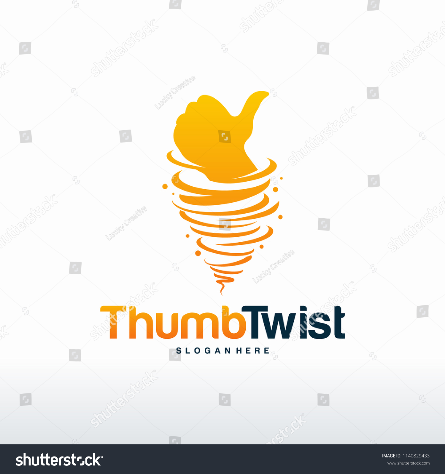 Thumb Logo Designs Vector Thumb Twist Stock Vector (Royalty Free ...