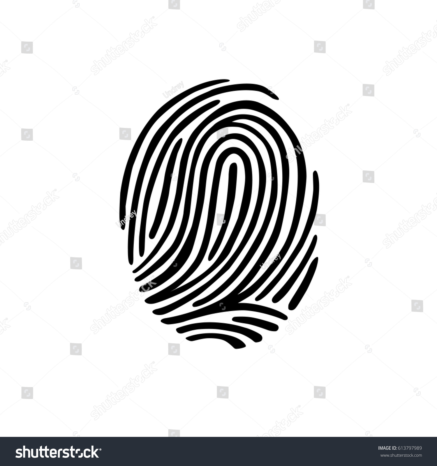 Thumb Print Fingerprint Vector Illustration Stock Vector (Royalty Free ...