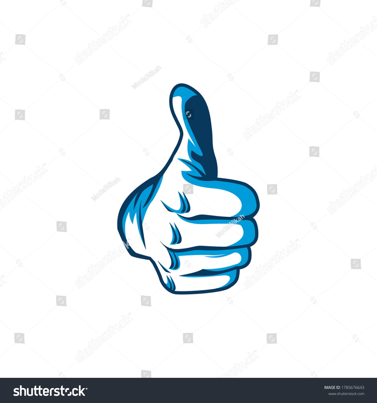 Thumb Sign Logo Template Design Stock Vector (Royalty Free) 1785676643 ...