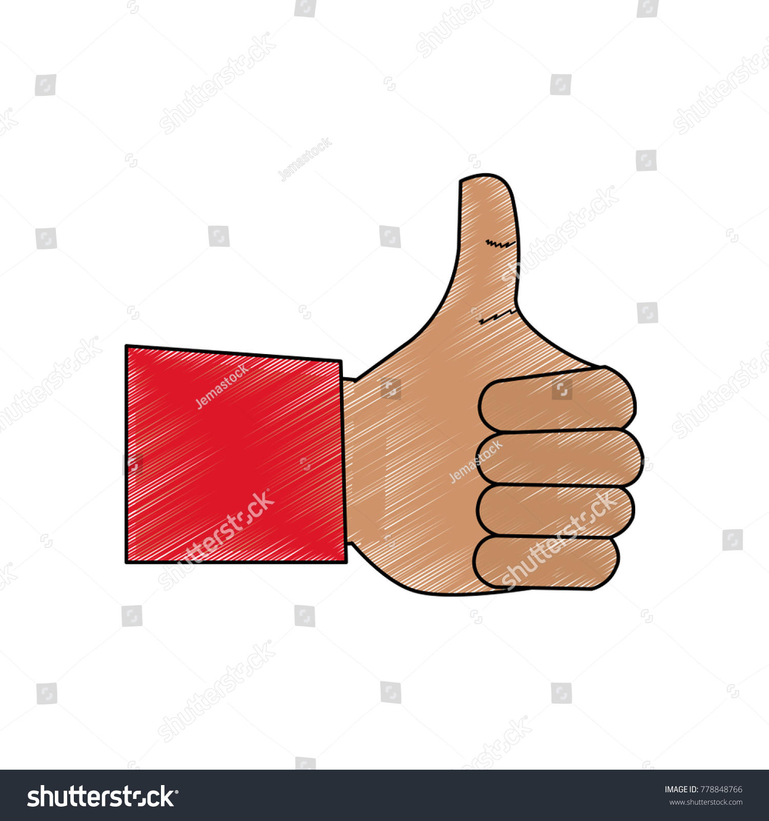 Thumb Hand Symbol: vector de stock (libre de regalías) 778848766