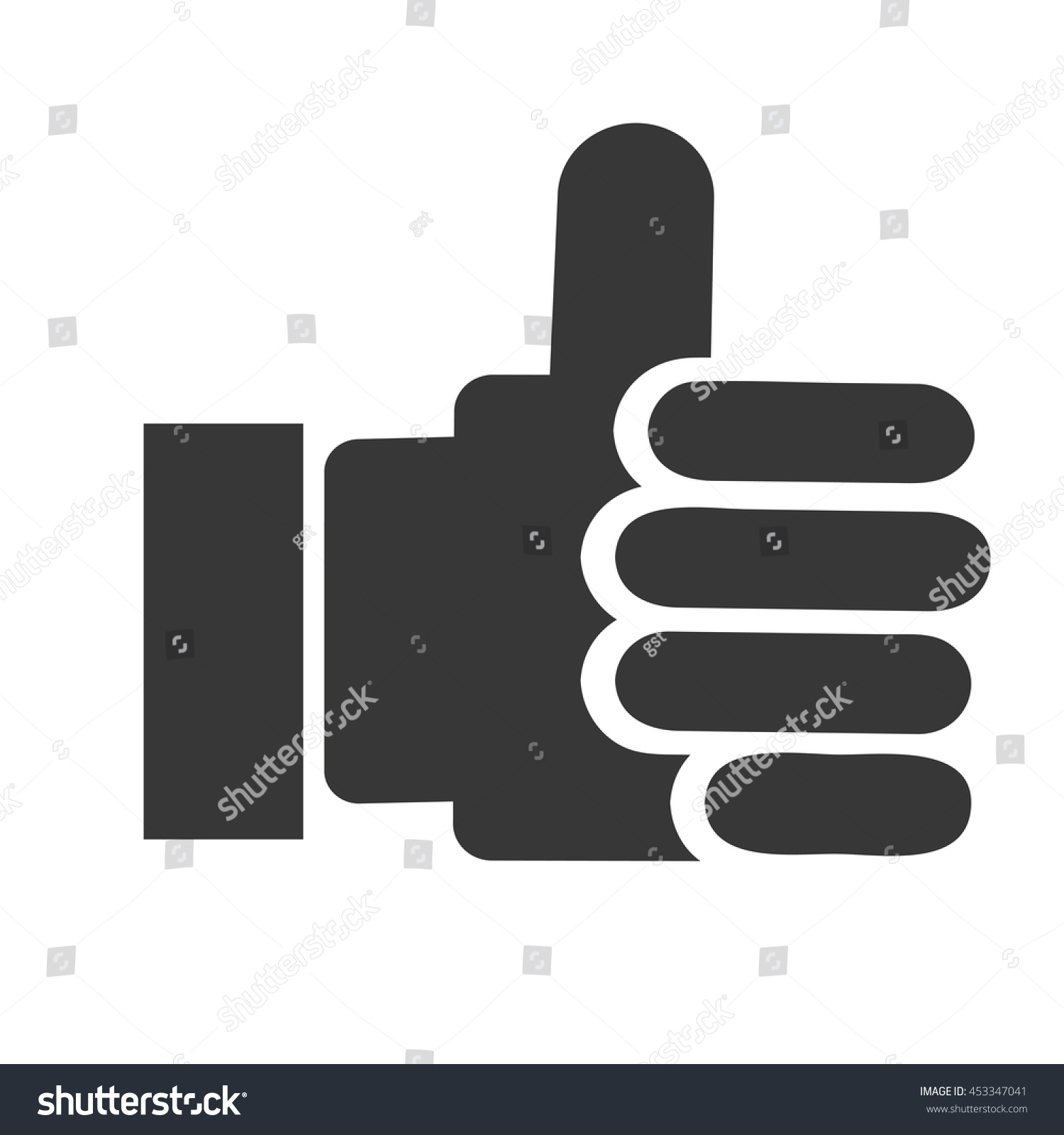 Thumb Hand Finger Vector Stock Vector (Royalty Free) 453347041 ...