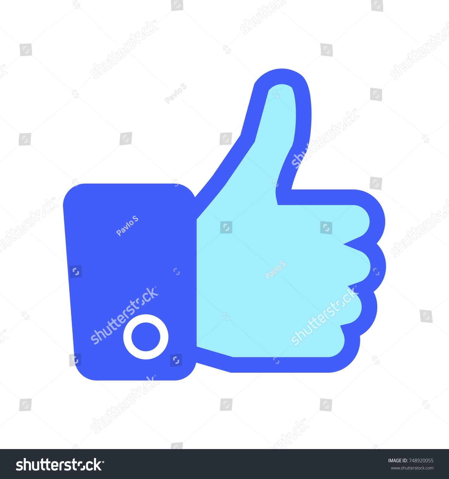 Thumb Like Yes Vector Stock Vector (Royalty Free) 748920055