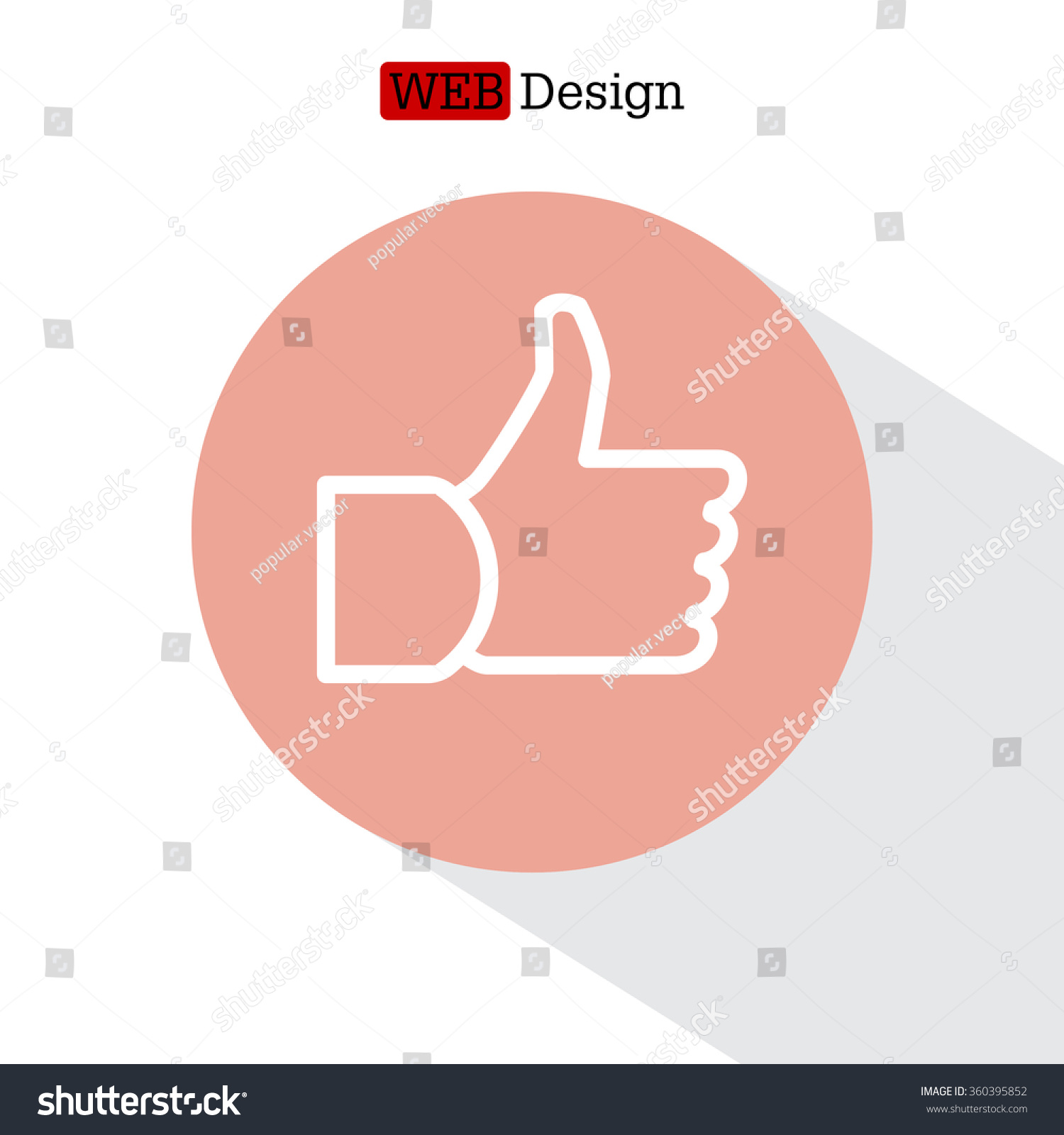 Thumb Icon Vector Illustration Stock Vector (Royalty Free) 360395852 ...