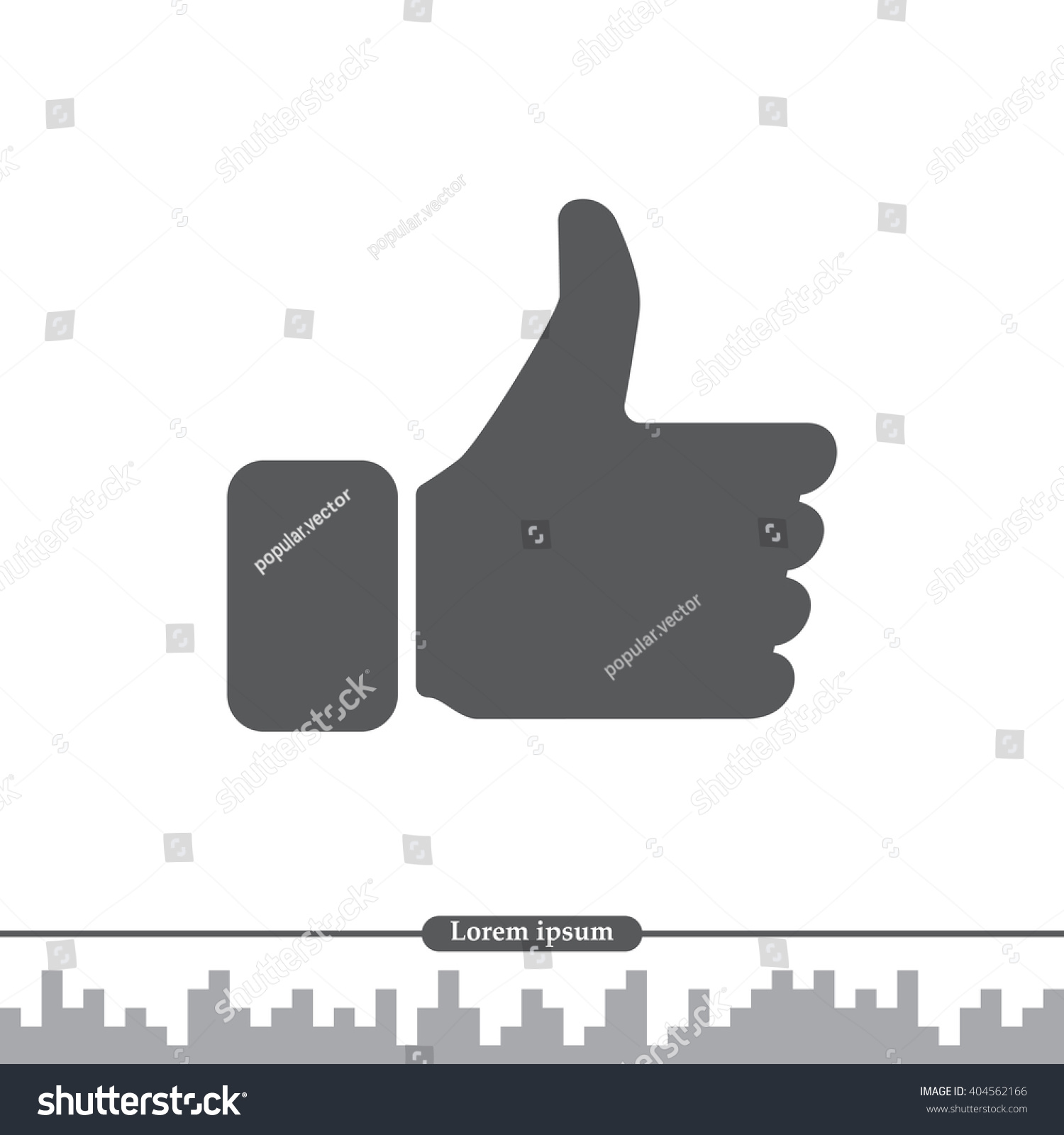 Thumb Icon Vector Illustration Stock Vector (Royalty Free) 404562166 ...