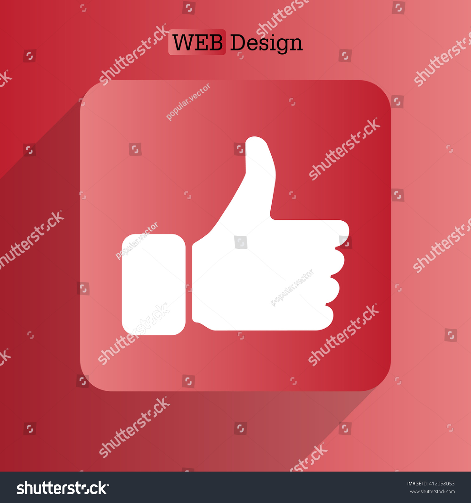 Thumb Icon Vector Illustration Stock Vector (Royalty Free) 412058053 ...